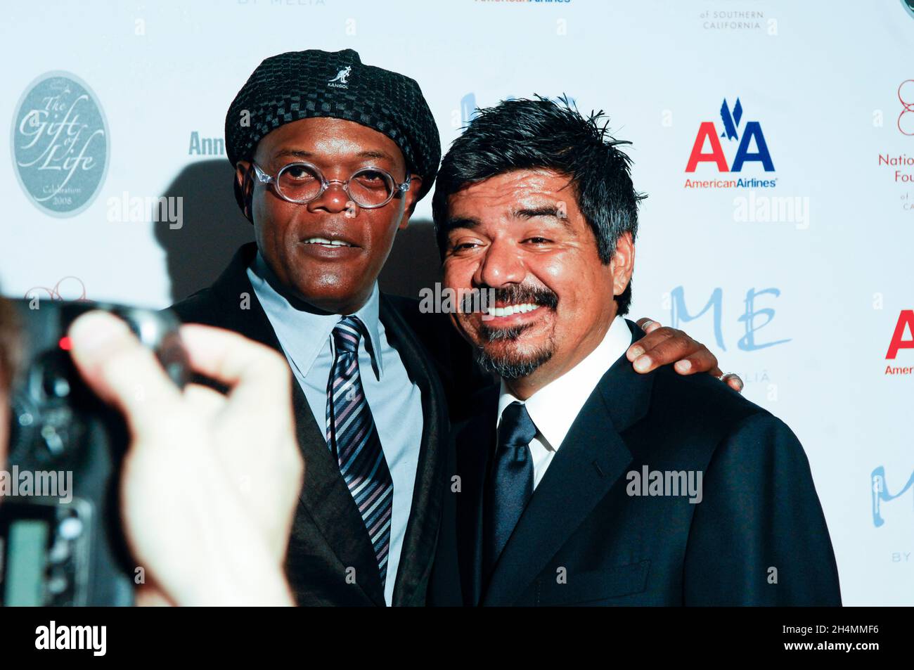 Actor Samuel L. Jackson and George Lopez attends red carpet arrivals ...