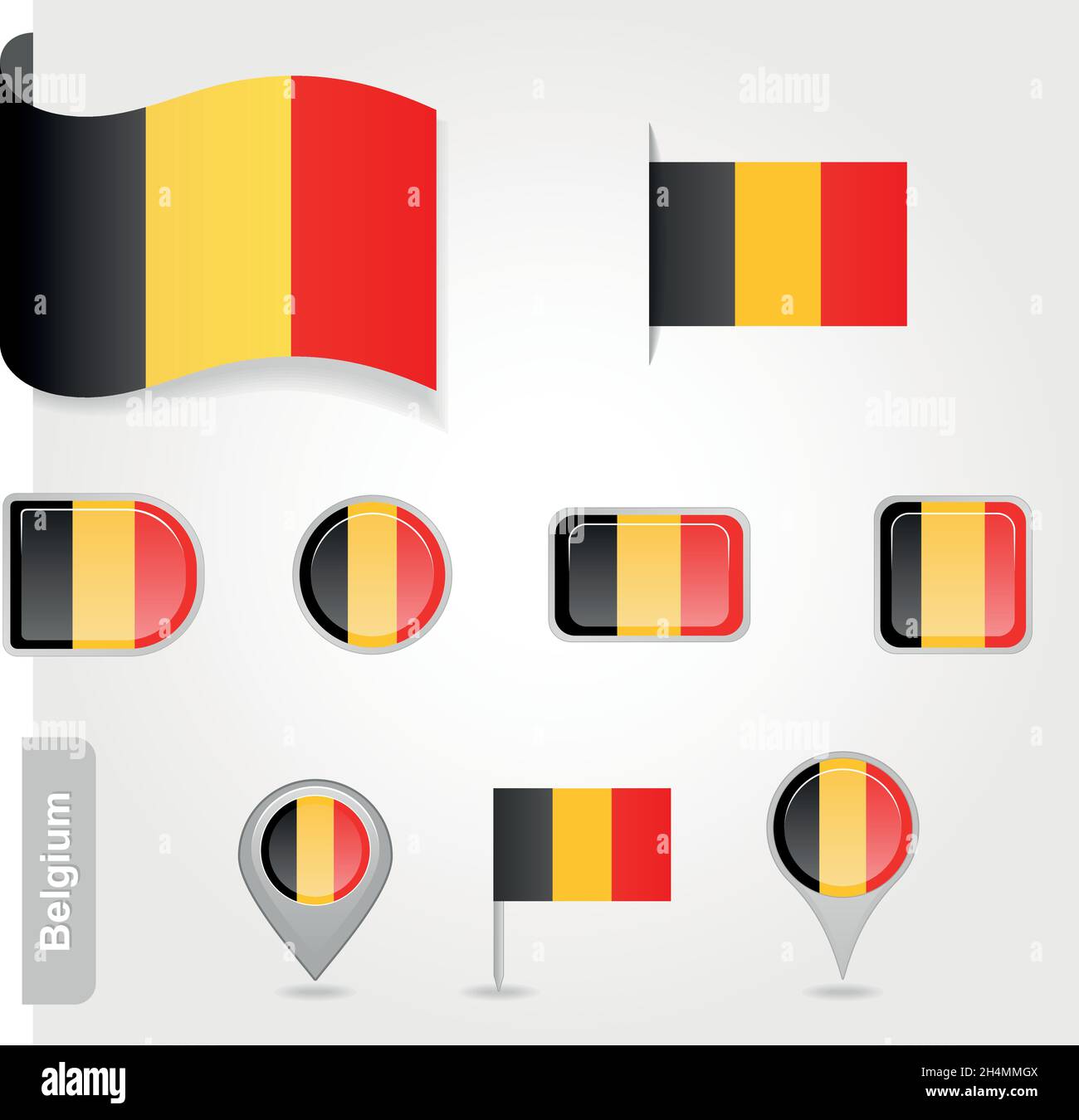 Belgium icon set of flags EPS 10 Stock Vector Image & Art - Alamy