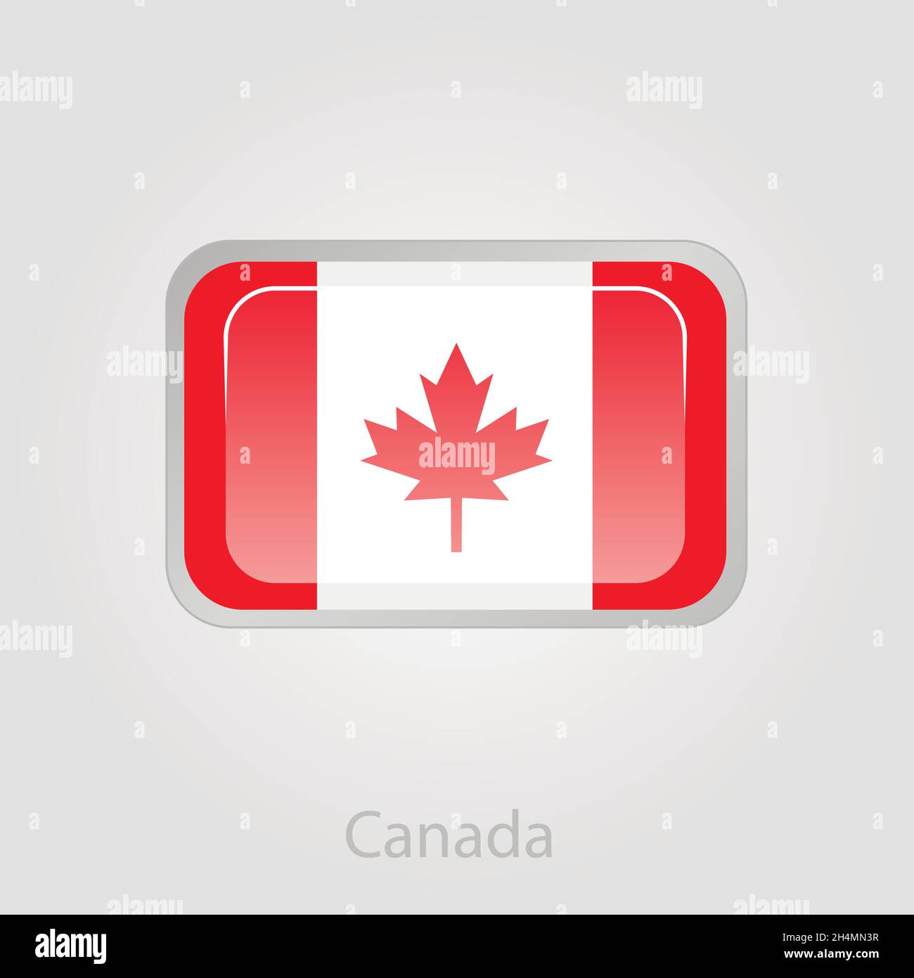 Canada flag button, isolated vector illustration eps 10 Stock Vector ...