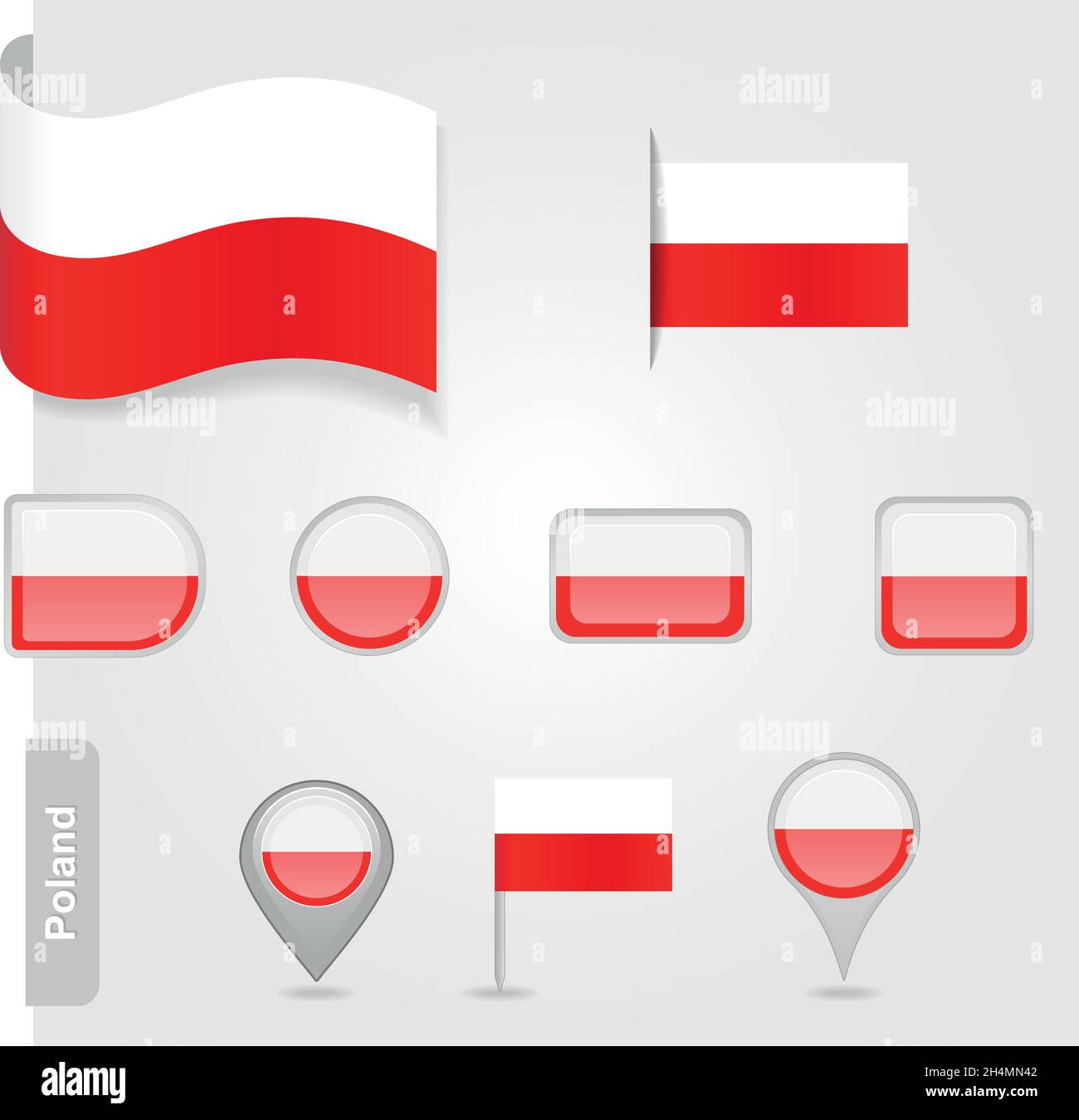 Poland icon set of flags EPS 10 Stock Vector Image & Art - Alamy