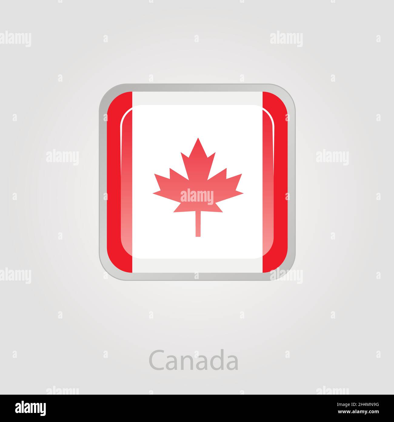 Canada flag button, isolated vector illustration eps 10 Stock Vector ...