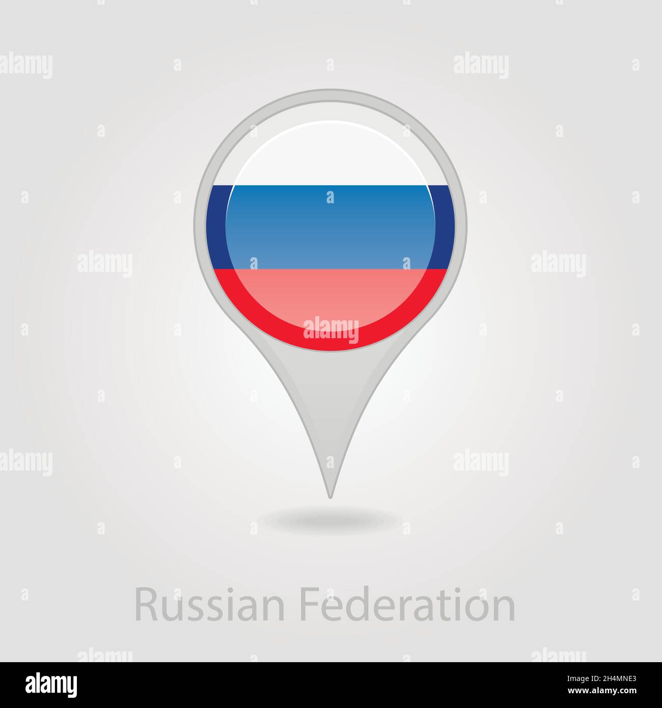 Russian flag pin map icon, isolated vector illustration eps 10 Stock ...