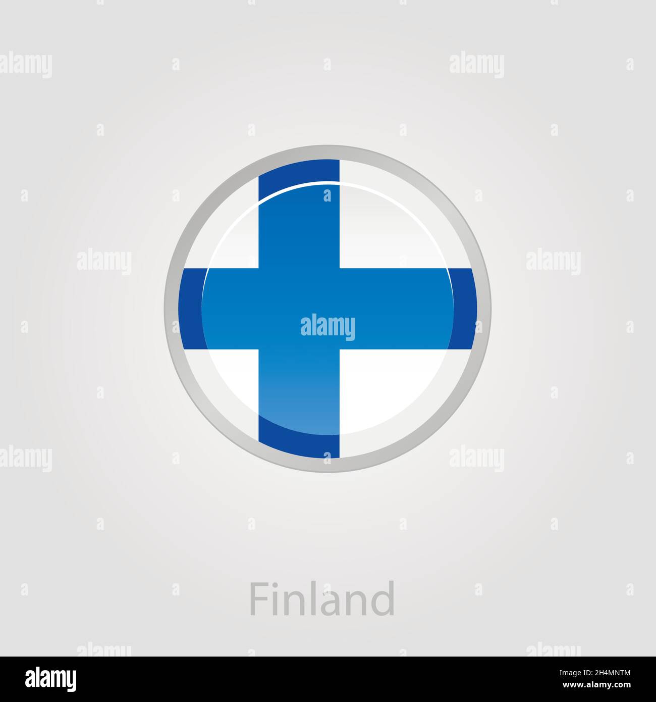 Finland flag button, isolated vector illustration eps 10 Stock Vector ...