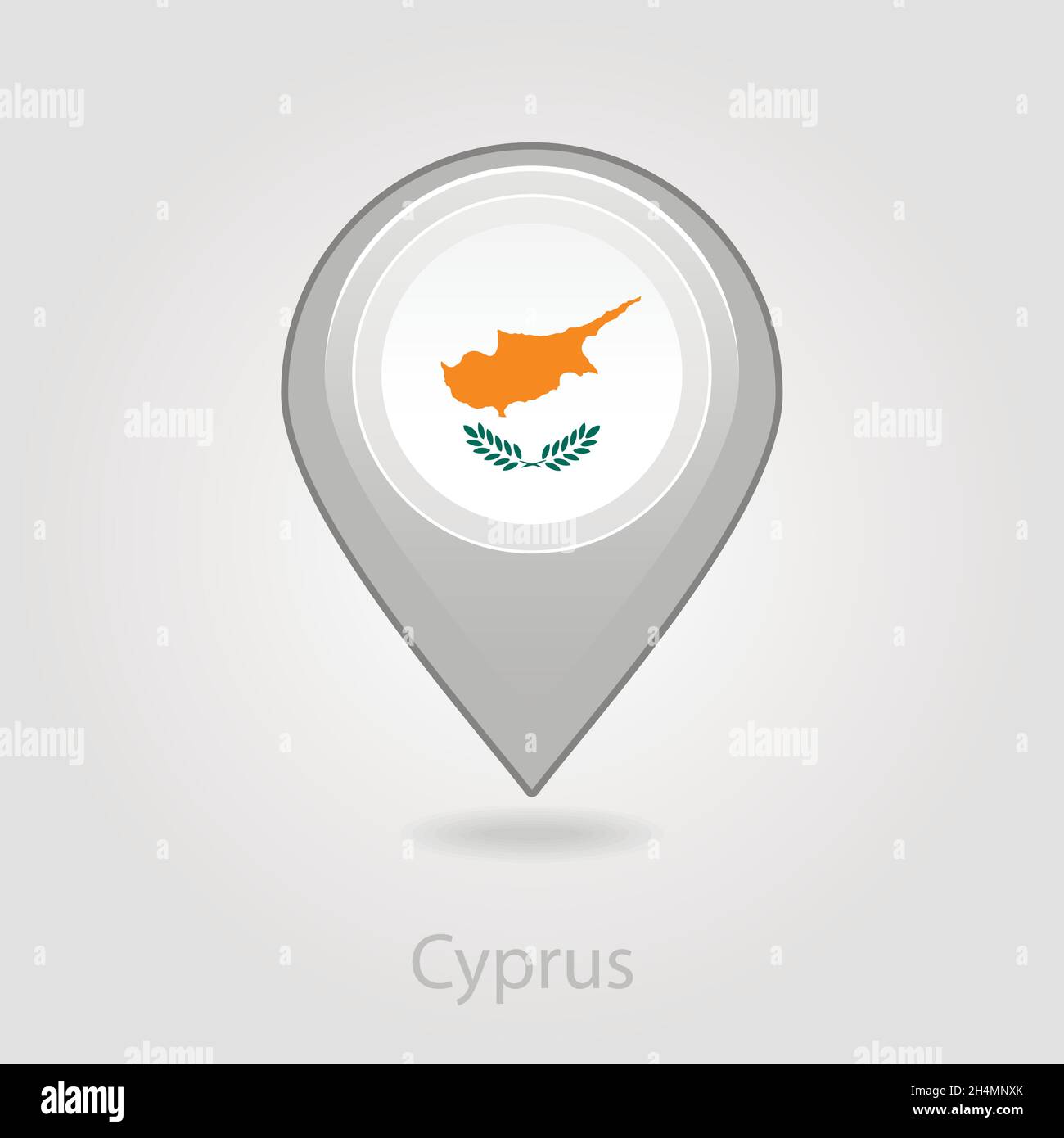 Cyprus flag pin map icon, isolated vector illustration eps 10 Stock ...