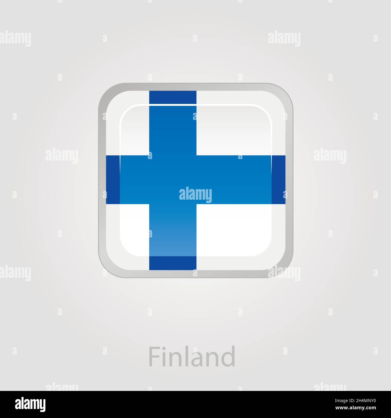 Finland flag button, isolated vector illustration eps 10 Stock Vector ...