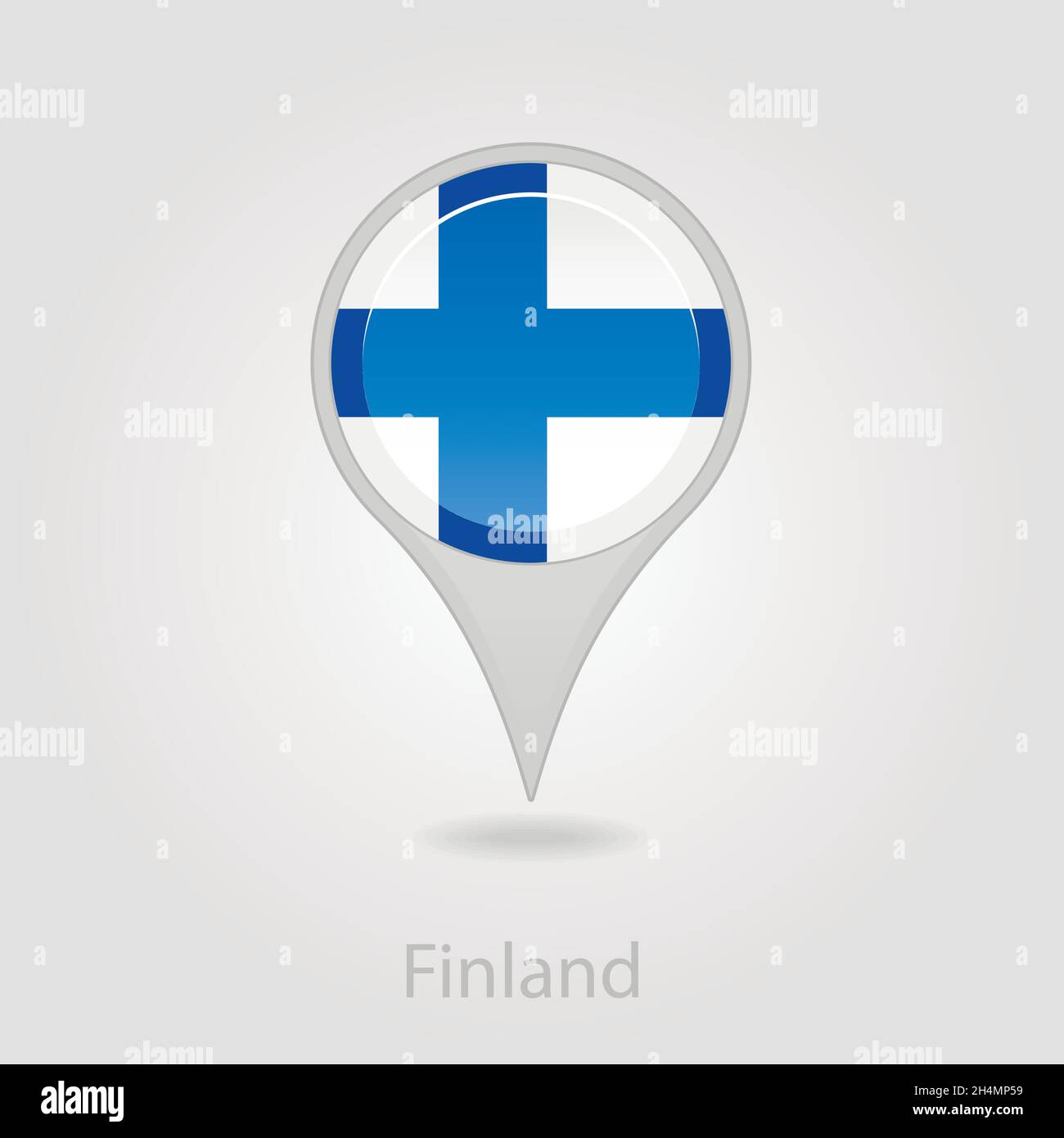 Finland flag pin map icon, isolated vector illustration eps 10 Stock ...