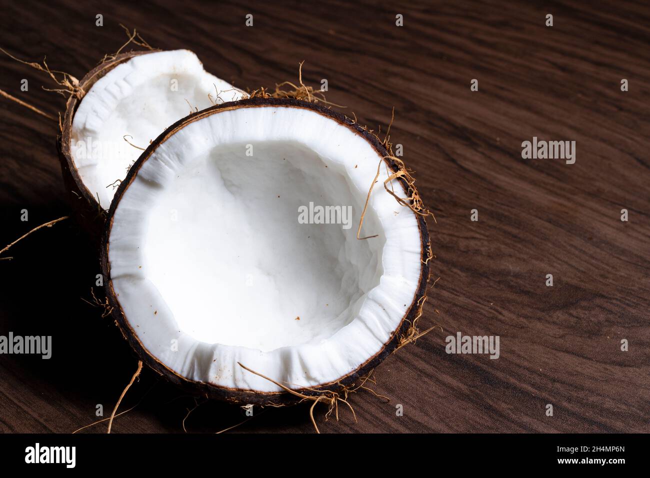 Fresh coconut cut open hi-res stock photography and images - Alamy