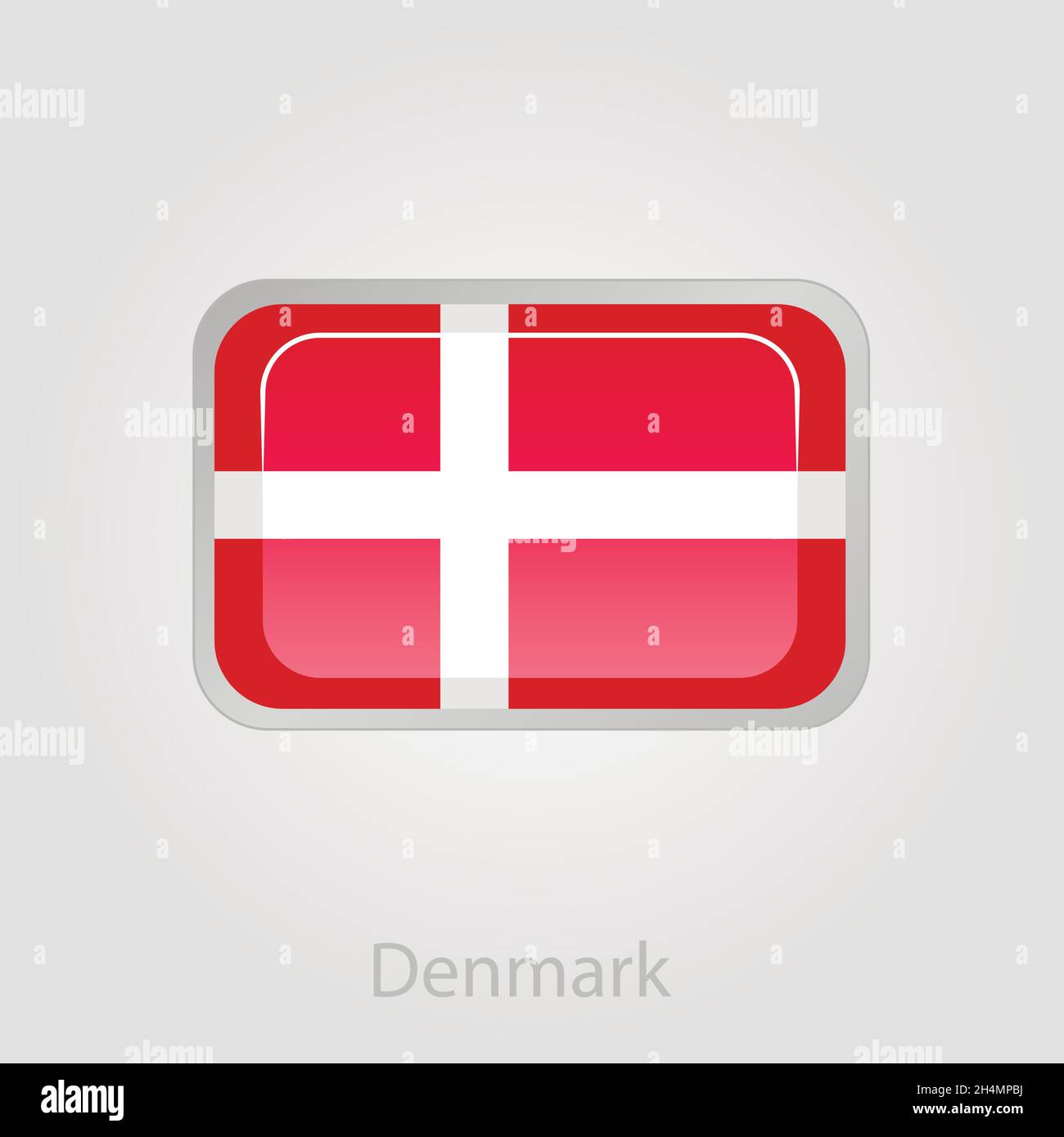 Denmark flag button, isolated vector illustration eps 10 Stock Vector ...