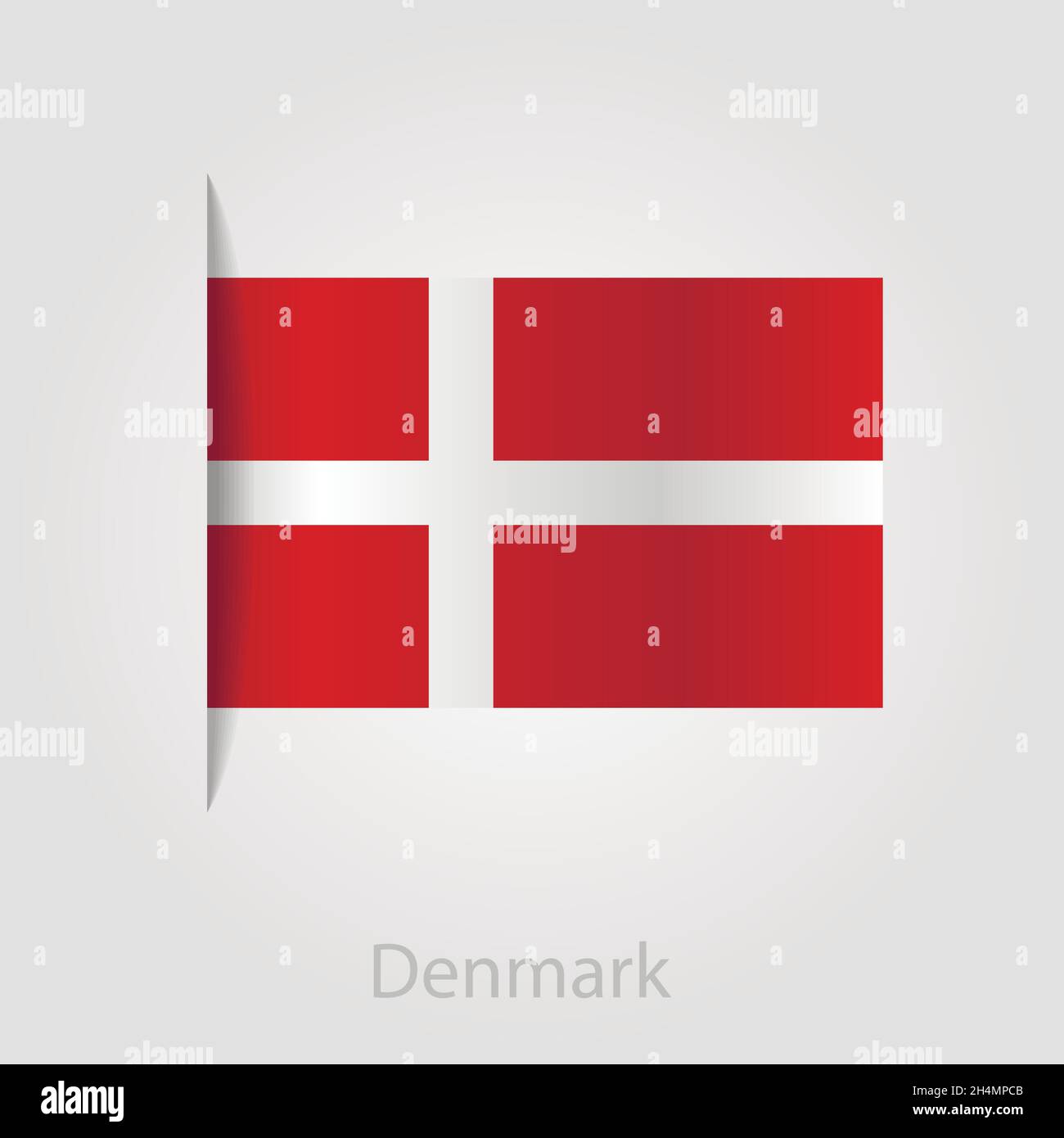 Denmark flag, isolated vector illustration eps 10 Stock Vector Image ...