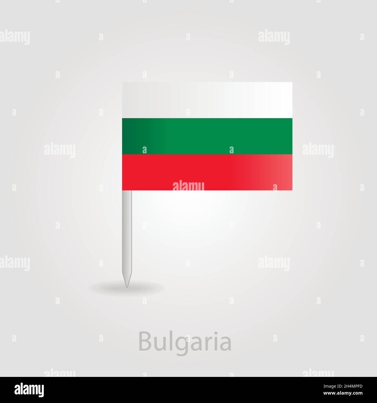 Bulgaria flag pin map icon, isolated vector illustration eps 10 Stock ...
