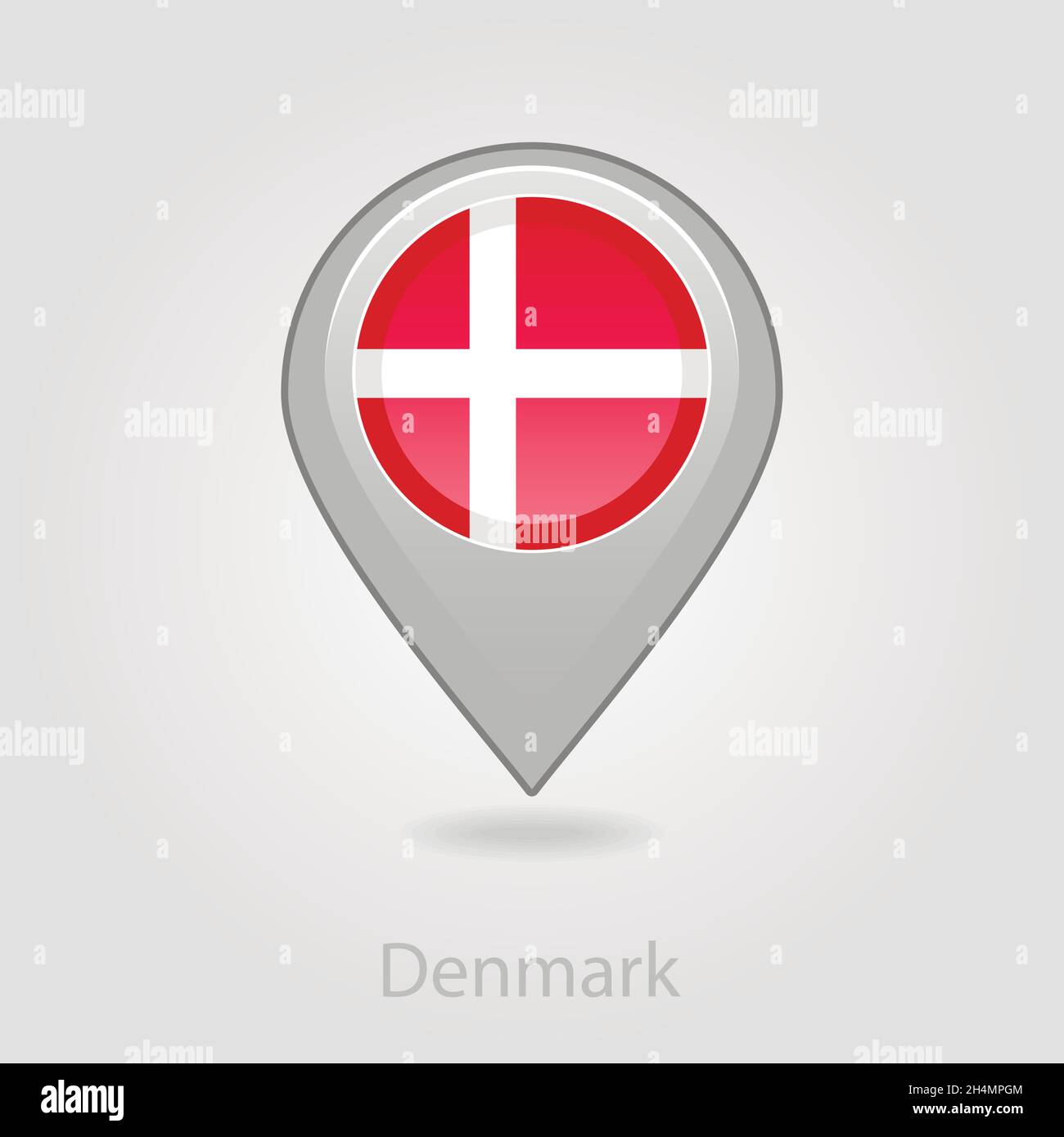 Denmark flag pin map icon, isolated vector illustration eps 10 Stock ...