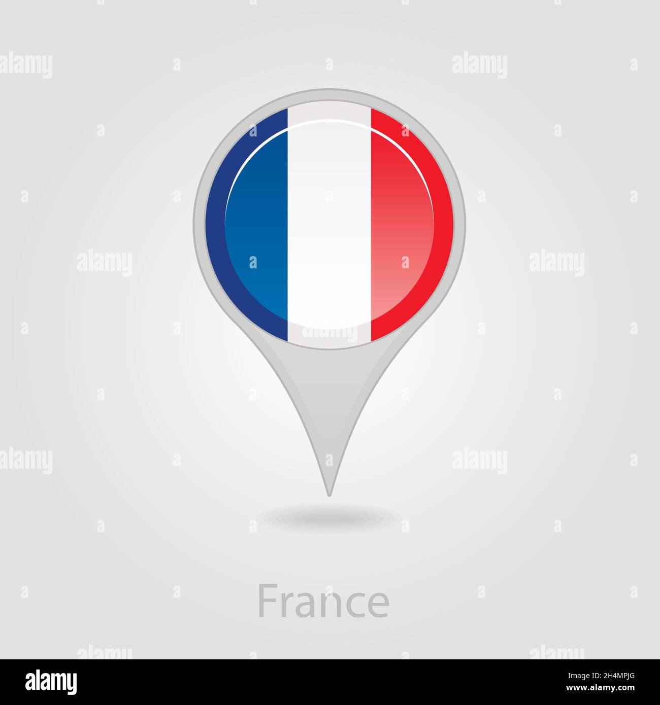 France flag pin map icon, isolated vector illustration eps 10 Stock ...