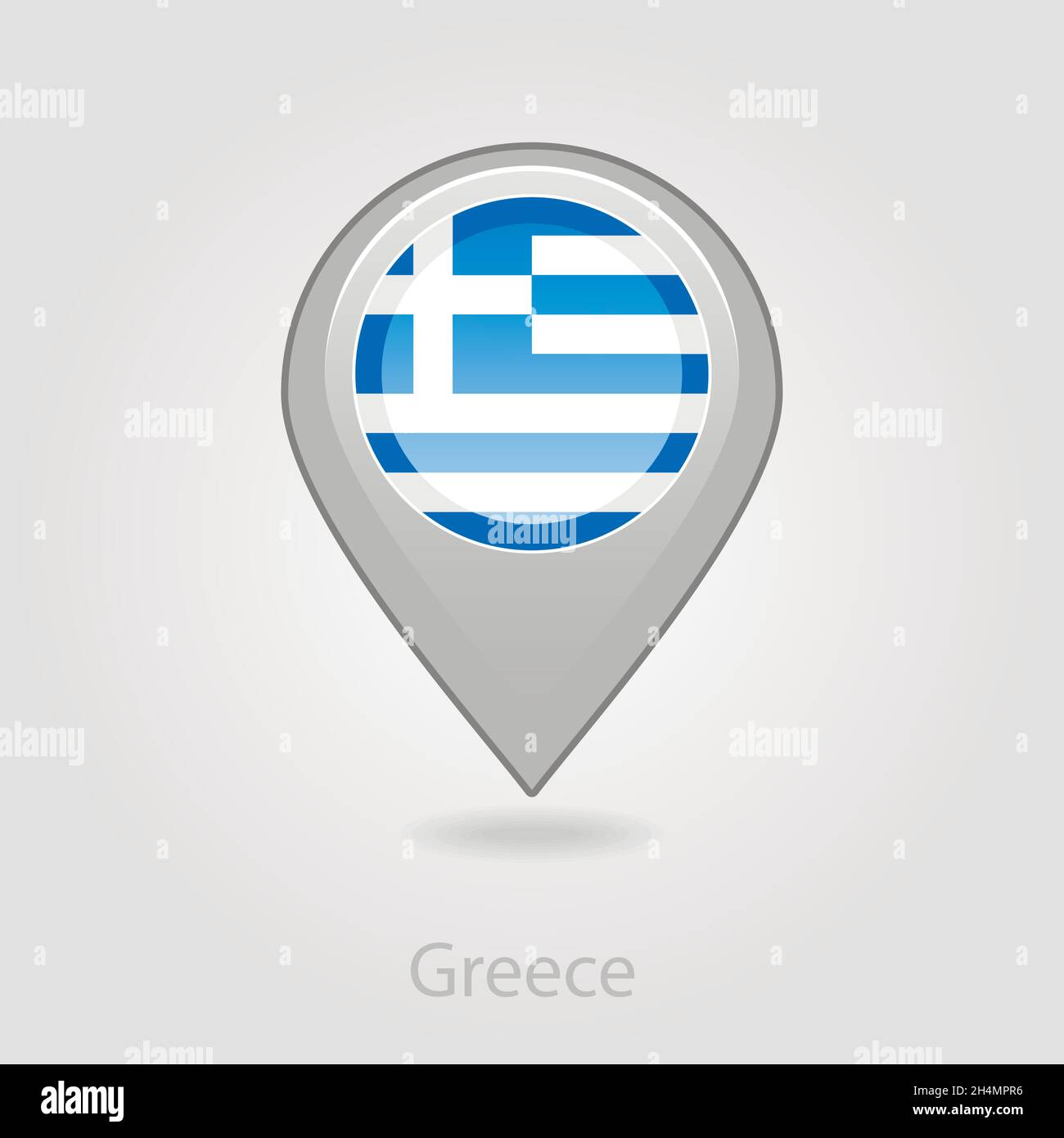 Greece flag pin map icon, isolated vector illustration eps 10 Stock ...