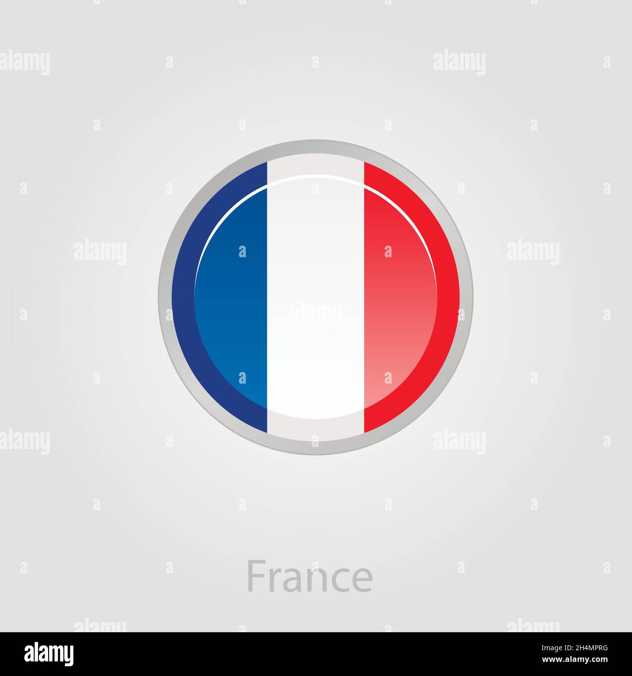 France flag button, isolated vector illustration eps 10 Stock Vector ...