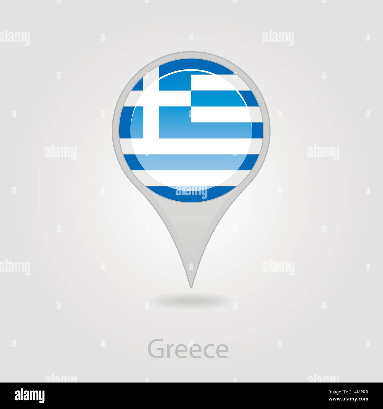 Greece flag pin map icon, isolated vector illustration eps 10 Stock ...