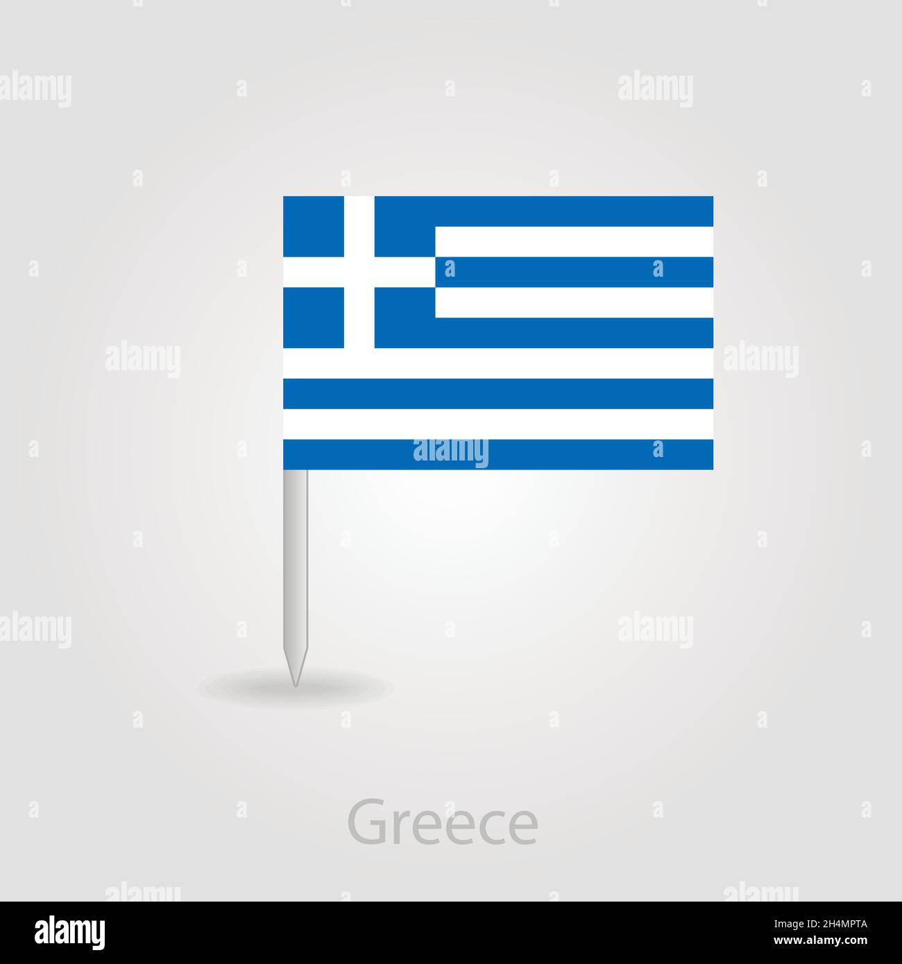 Greece flag pin map icon, isolated vector illustration eps 10 Stock ...