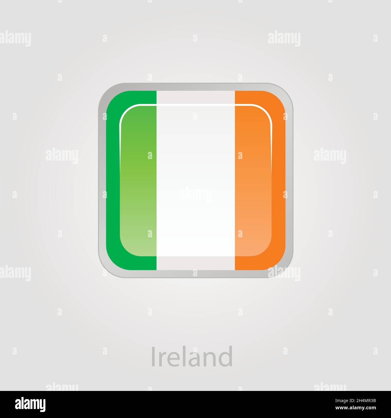 Ireland flag button, isolated vector illustration eps 10 Stock Vector ...
