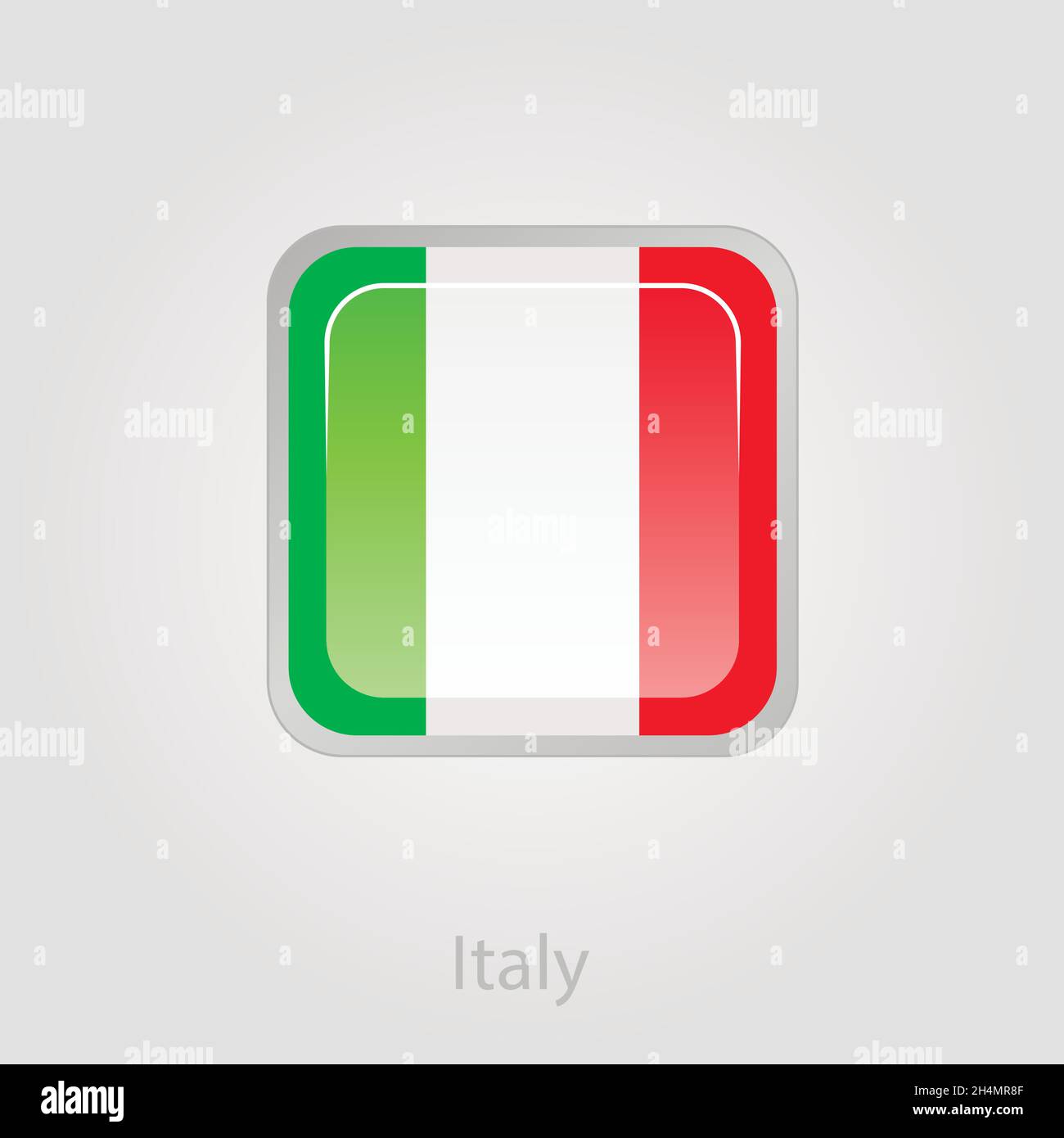 Italy flag button, isolated vector illustration eps 10 Stock Vector ...