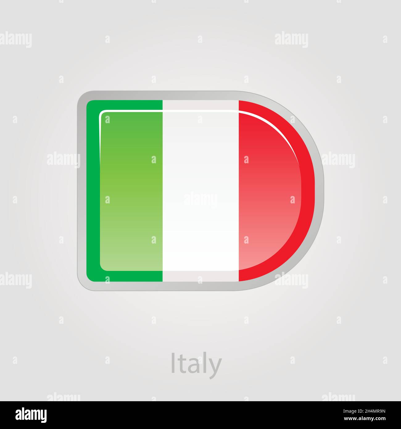 Italy flag button, isolated vector illustration eps 10 Stock Vector ...