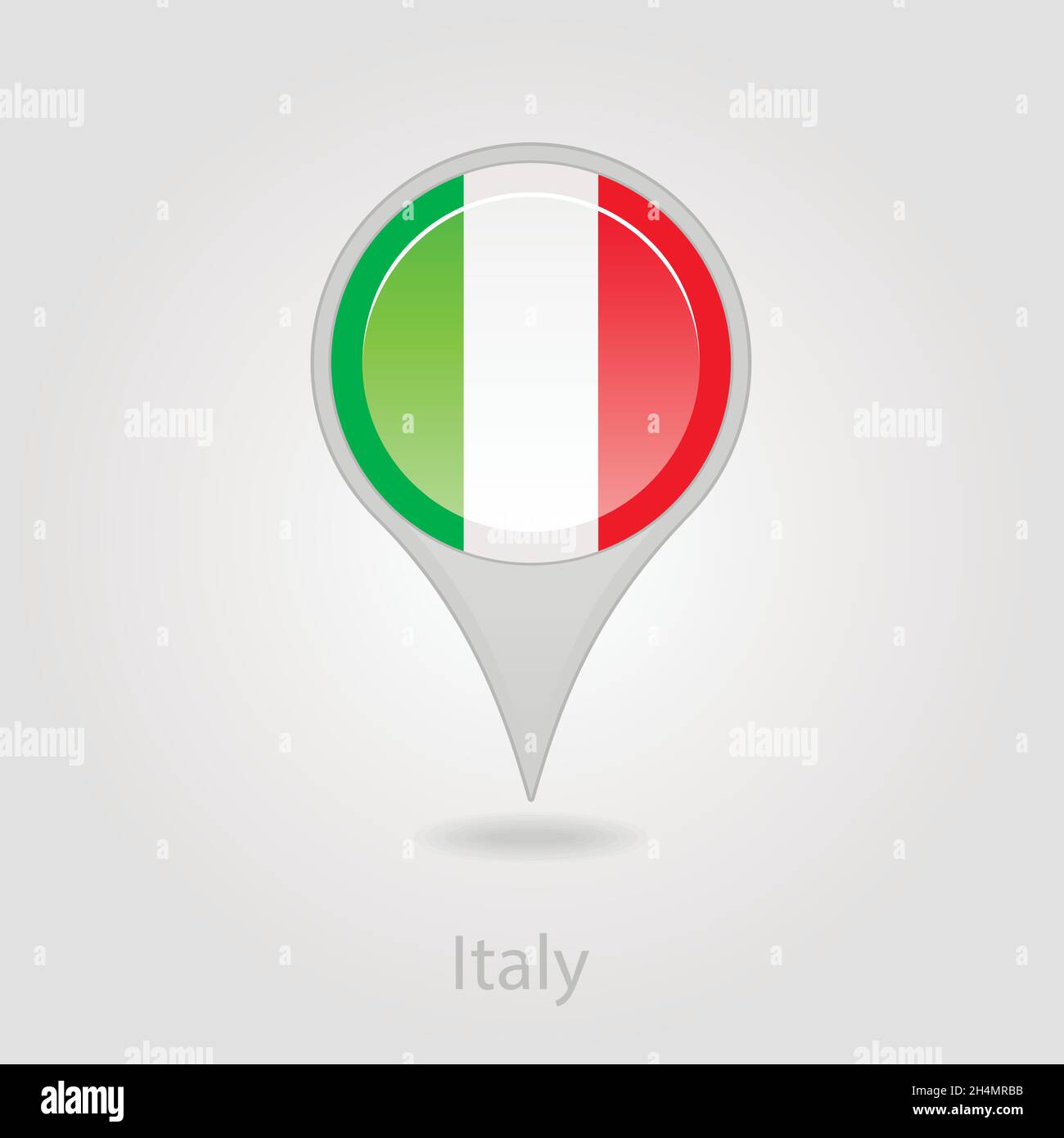 Italy flag pin map icon, isolated vector illustration eps 10 Stock ...