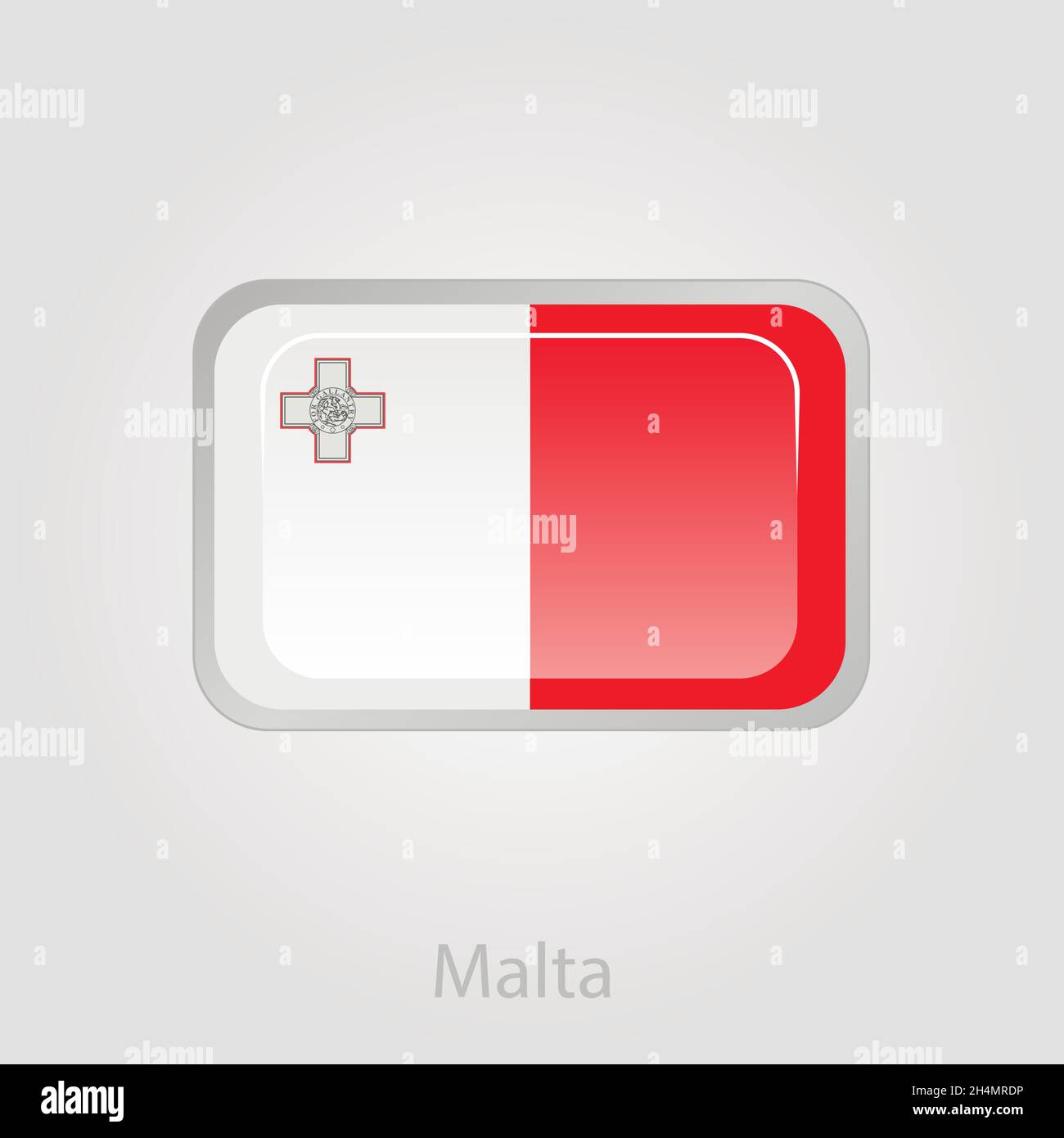 Malta flag button, isolated vector illustration eps 10 Stock Vector ...