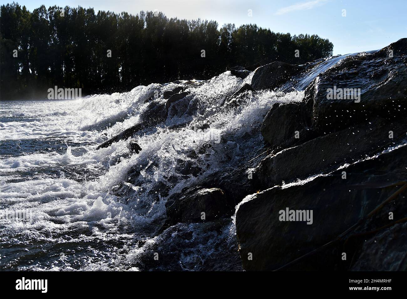 Water cascade weir on river hi-res stock photography and images - Alamy