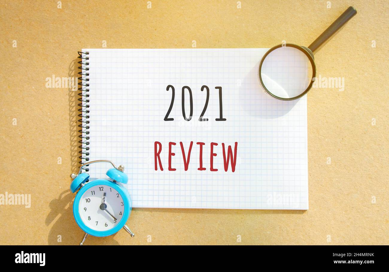 Notepad with the words Review 2021. Audit of business and enterprises ...