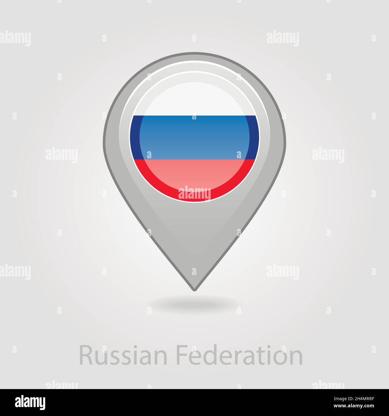 Russian flag pin map icon, isolated vector illustration eps 10 Stock ...