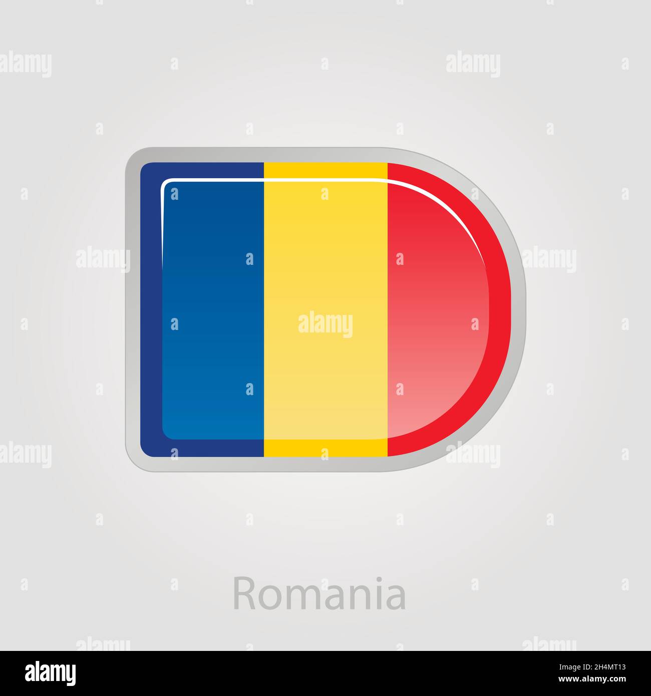 Romanian flag button, isolated vector illustration eps 10 Stock Vector ...