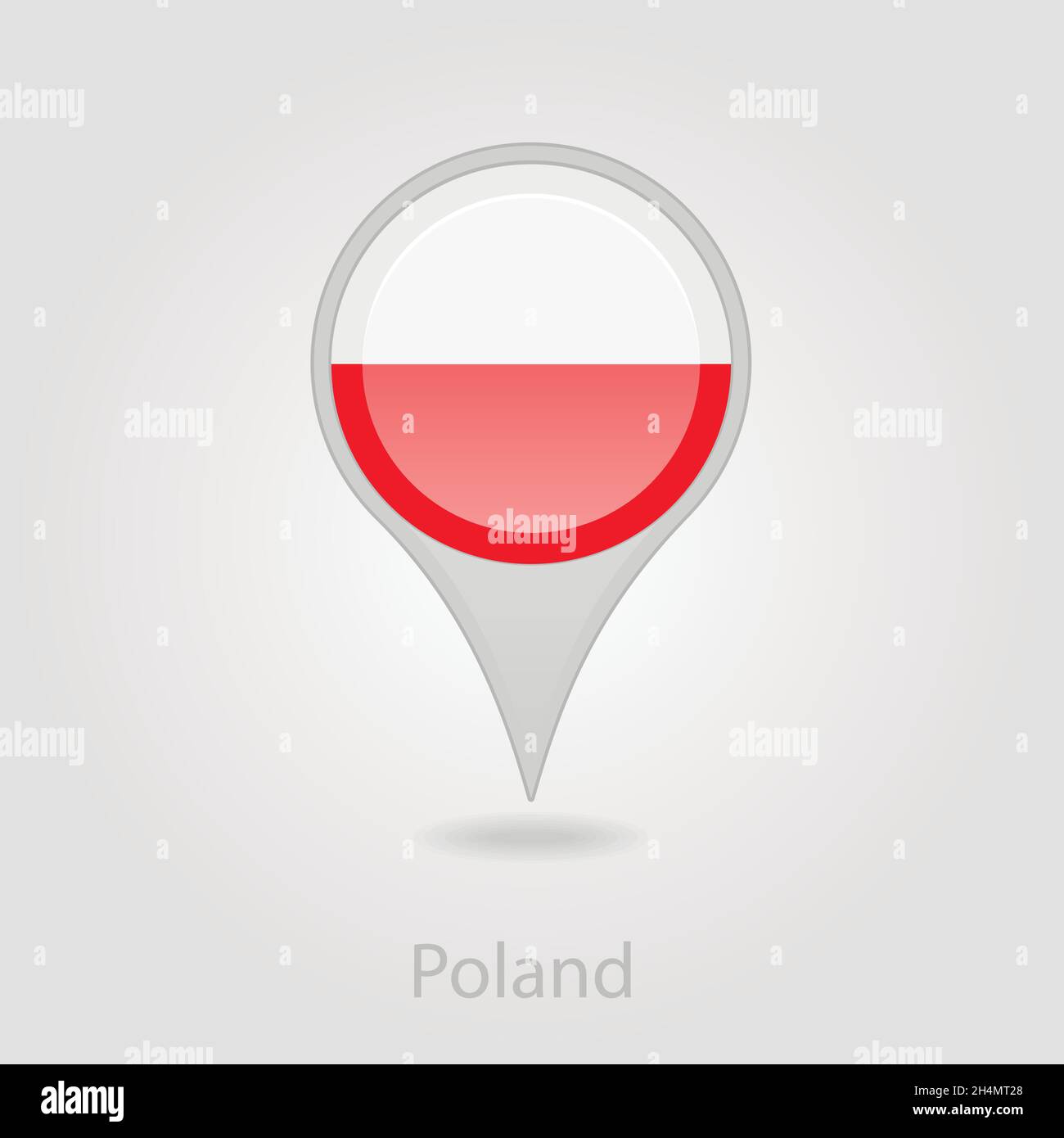 Poland flag pin map icon, isolated vector illustration eps 10 Stock ...