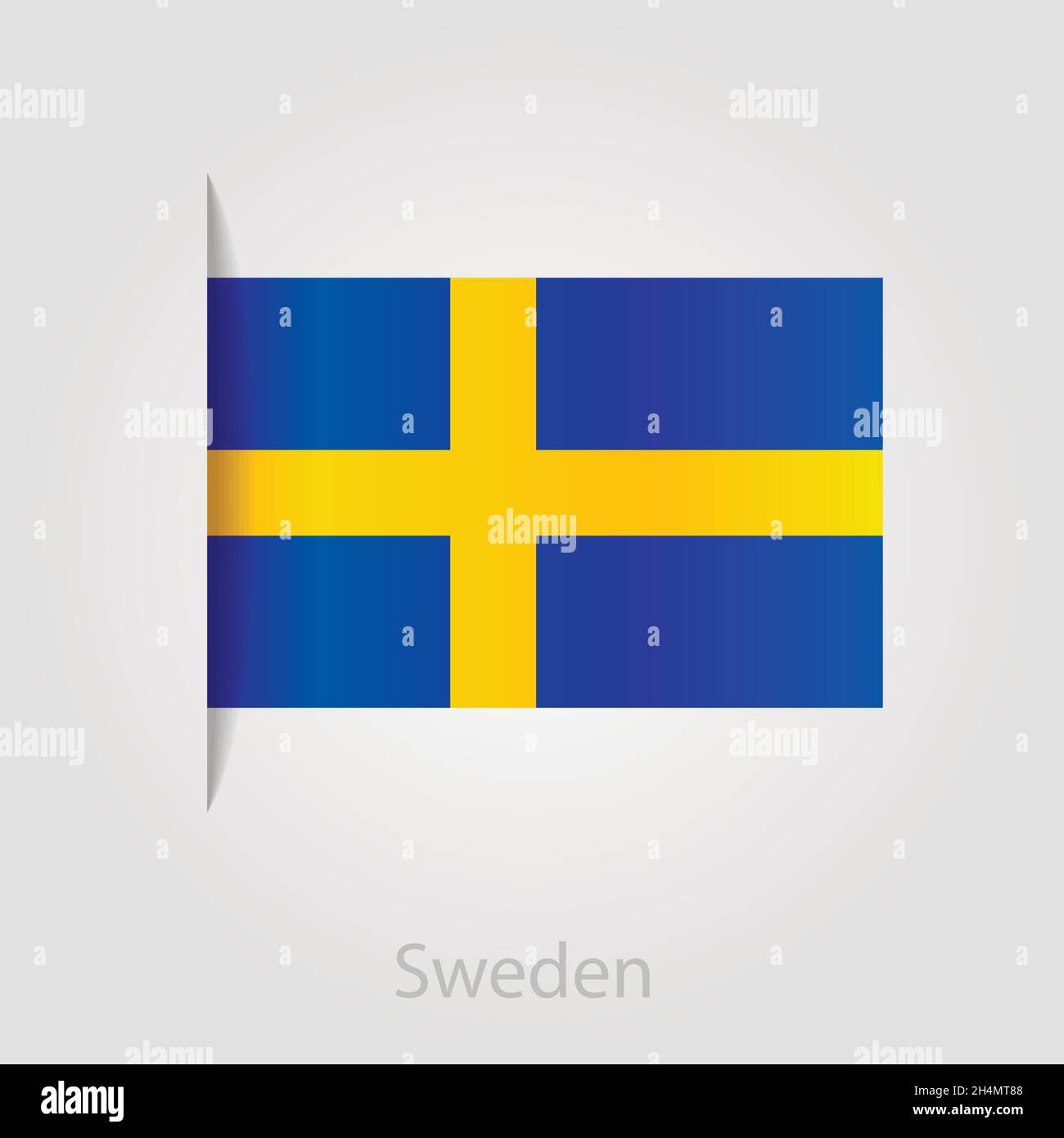 Sweden flag, isolated vector illustration eps 10 Stock Vector Image ...