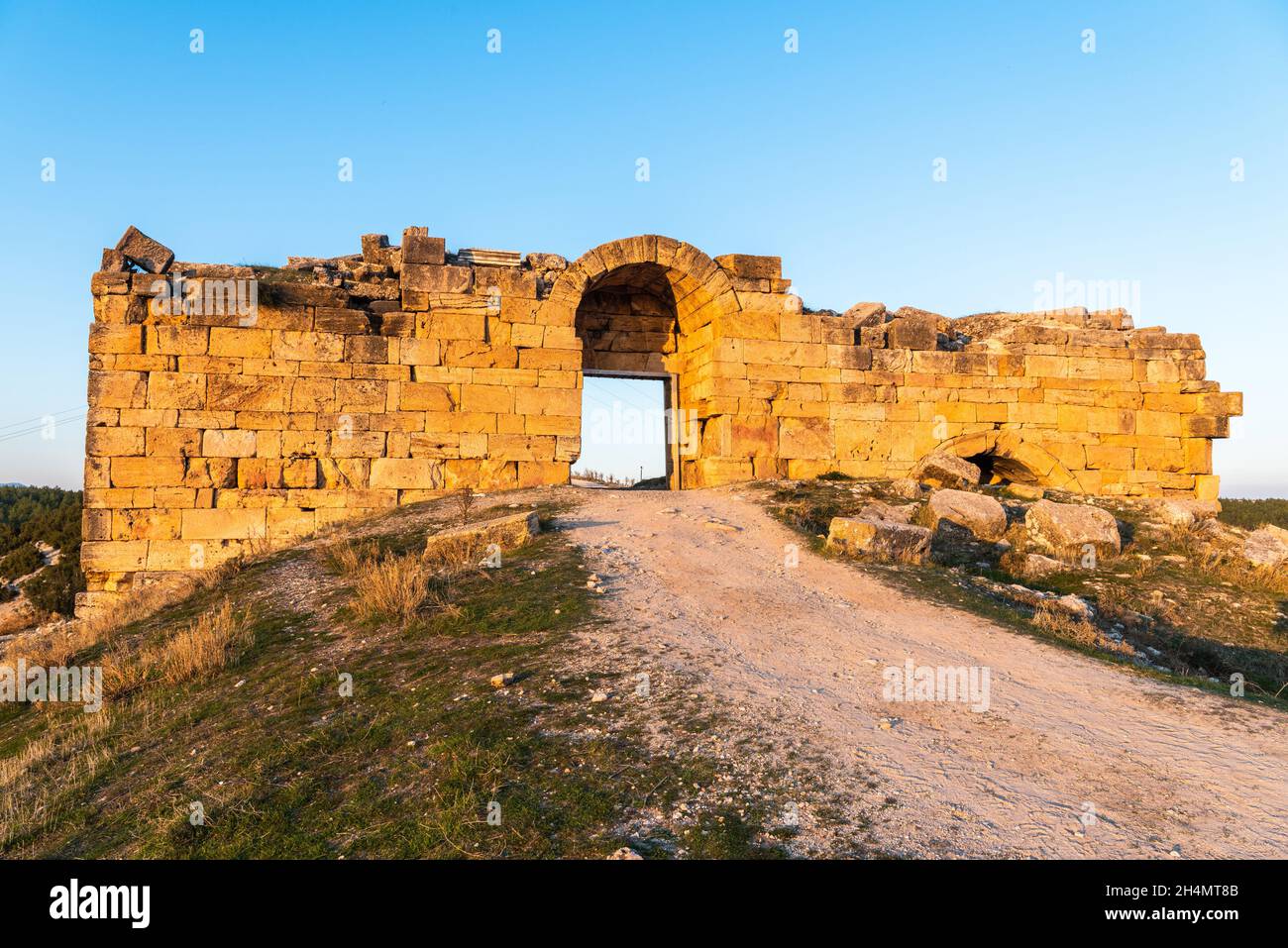 Monumental city gate at Blaundus ancient site in Usak province of ...