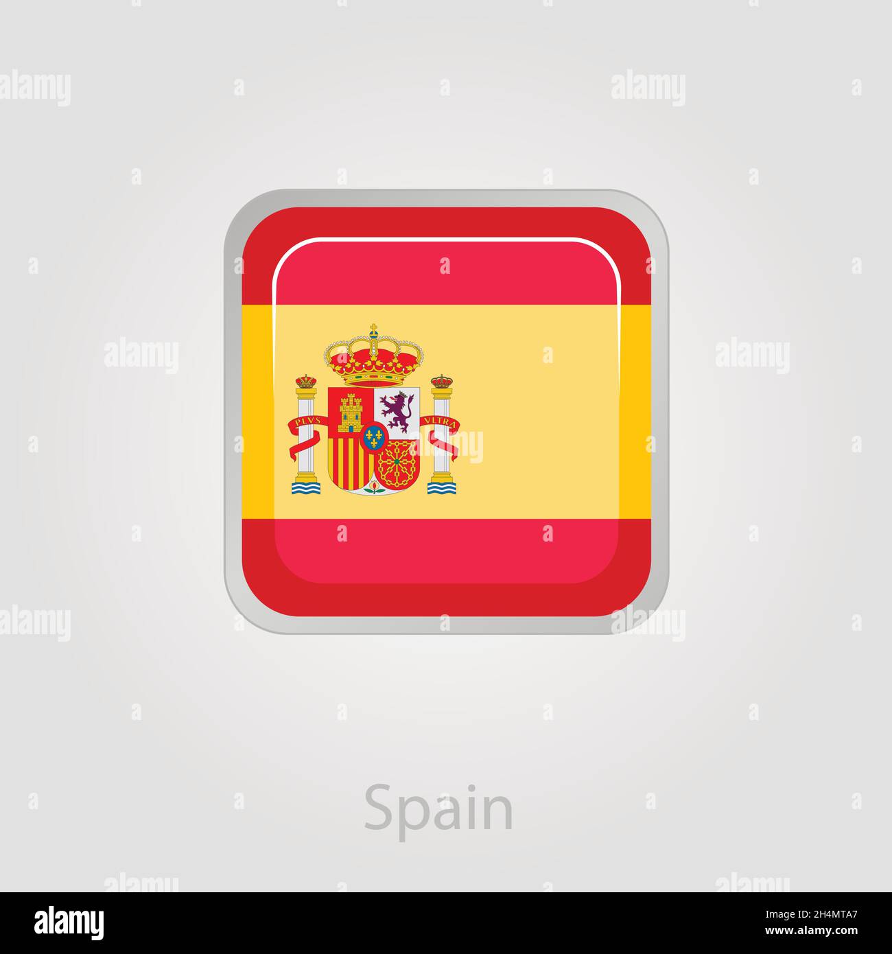 Spanish flag button, isolated vector illustration eps 10 Stock Vector ...