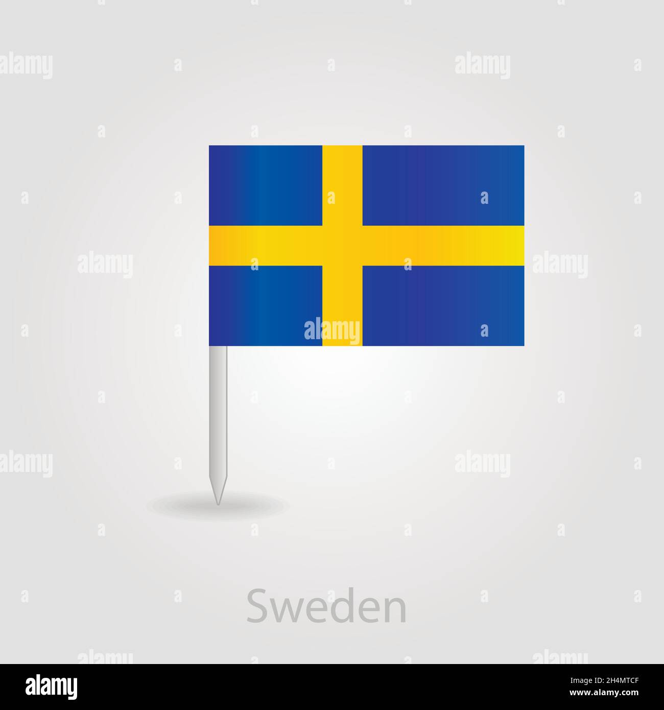 Sweden flag pin map icon, isolated vector illustration eps 10 Stock ...