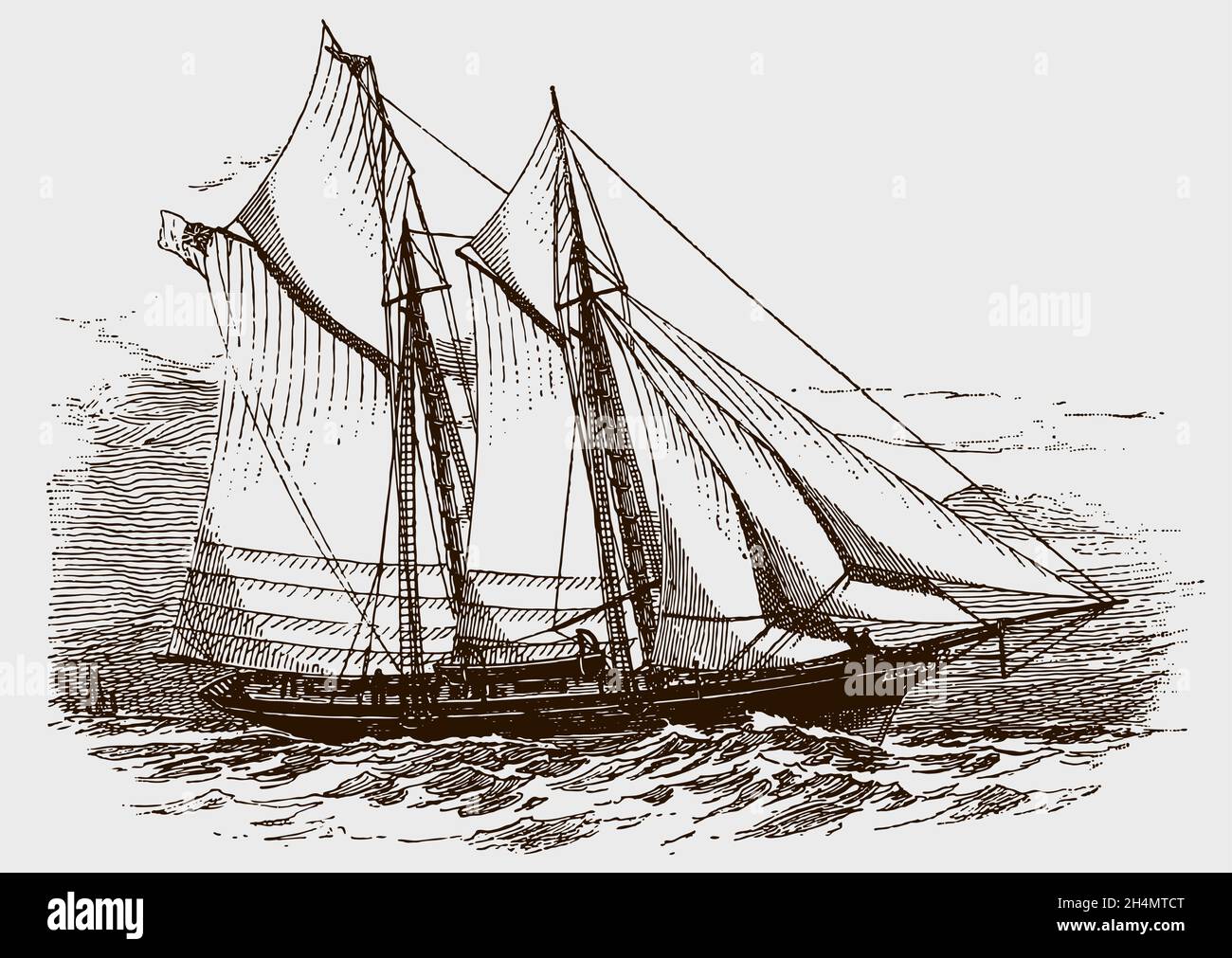 Schooner Drawing