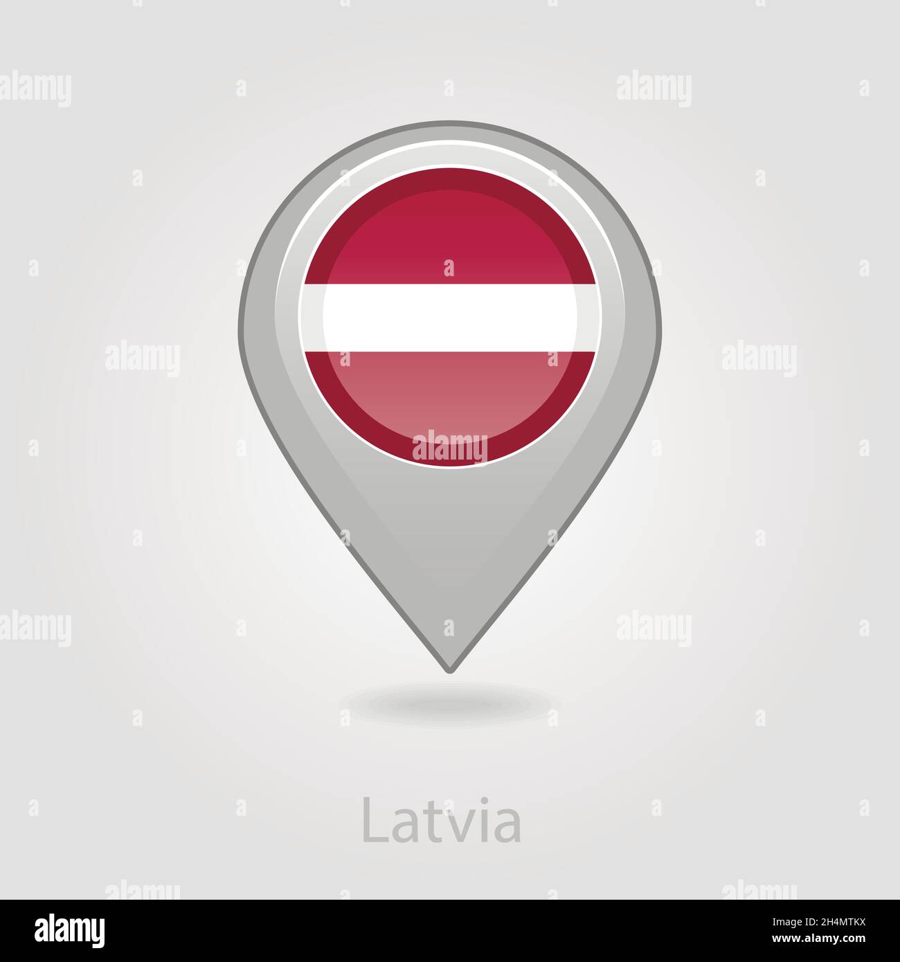 Latvian flag pin map icon, isolated vector illustration eps 10 Stock ...