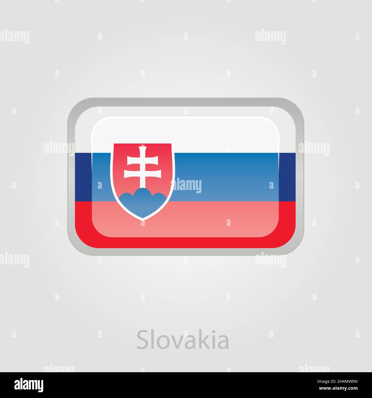 Slovakia flag button, isolated vector illustration eps 10 Stock Vector ...