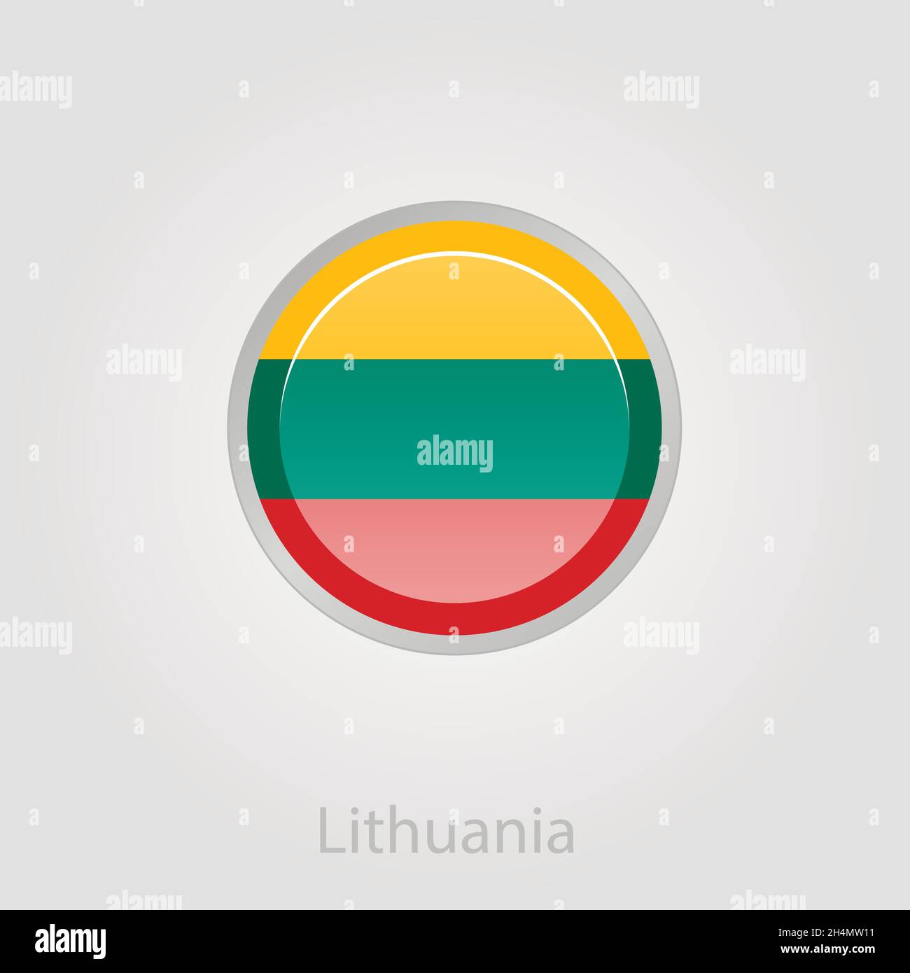 Lithuanian flag button isolated Stock Vector Images - Alamy