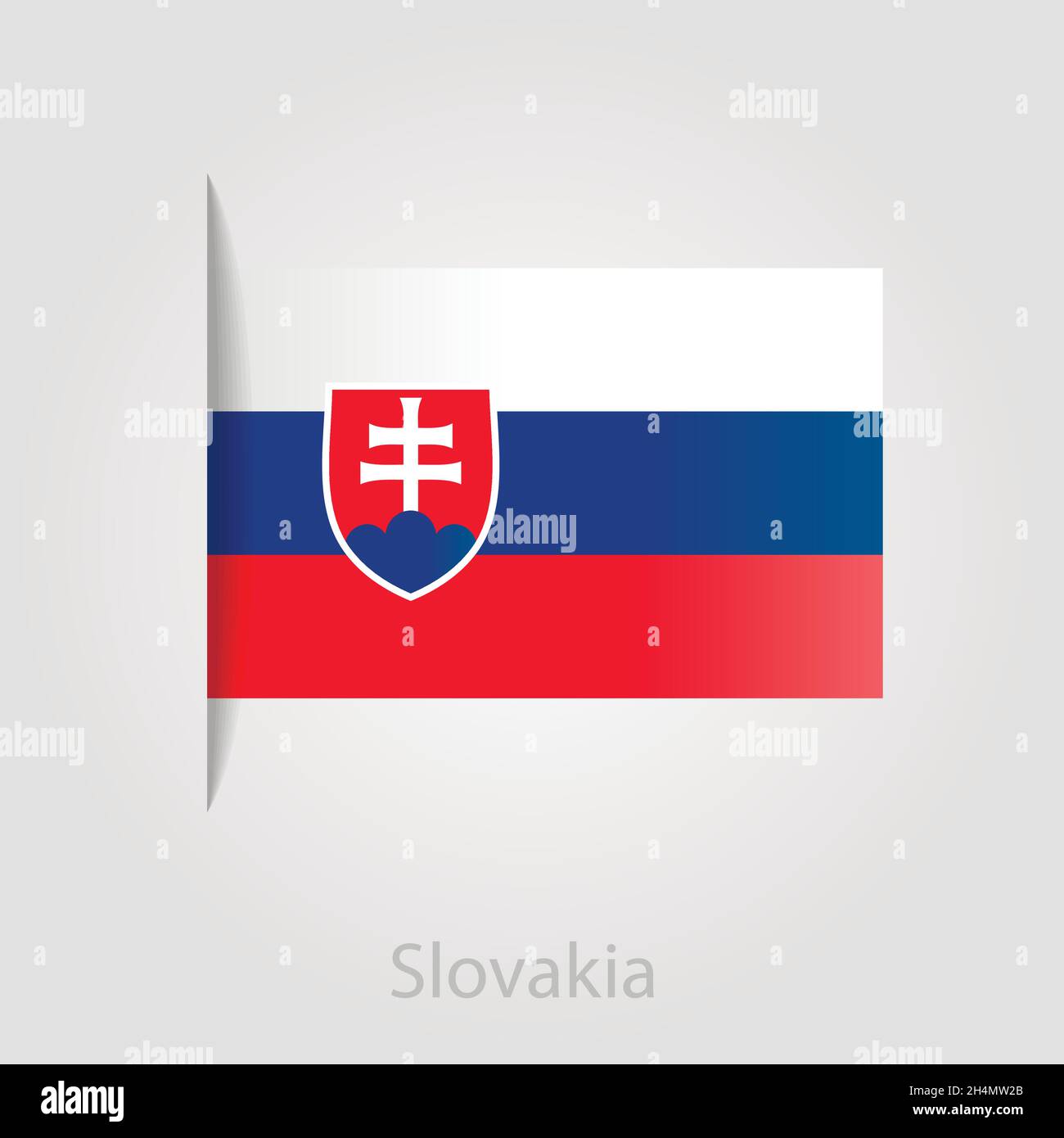 Slovakia flag, isolated vector illustration eps 10 Stock Vector Image ...