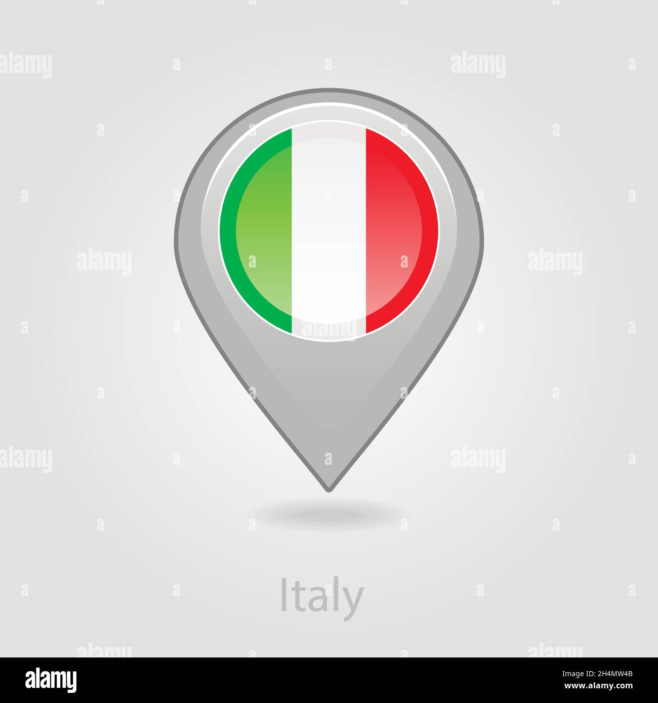 Italy flag pin map icon, isolated vector illustration eps 10 Stock ...