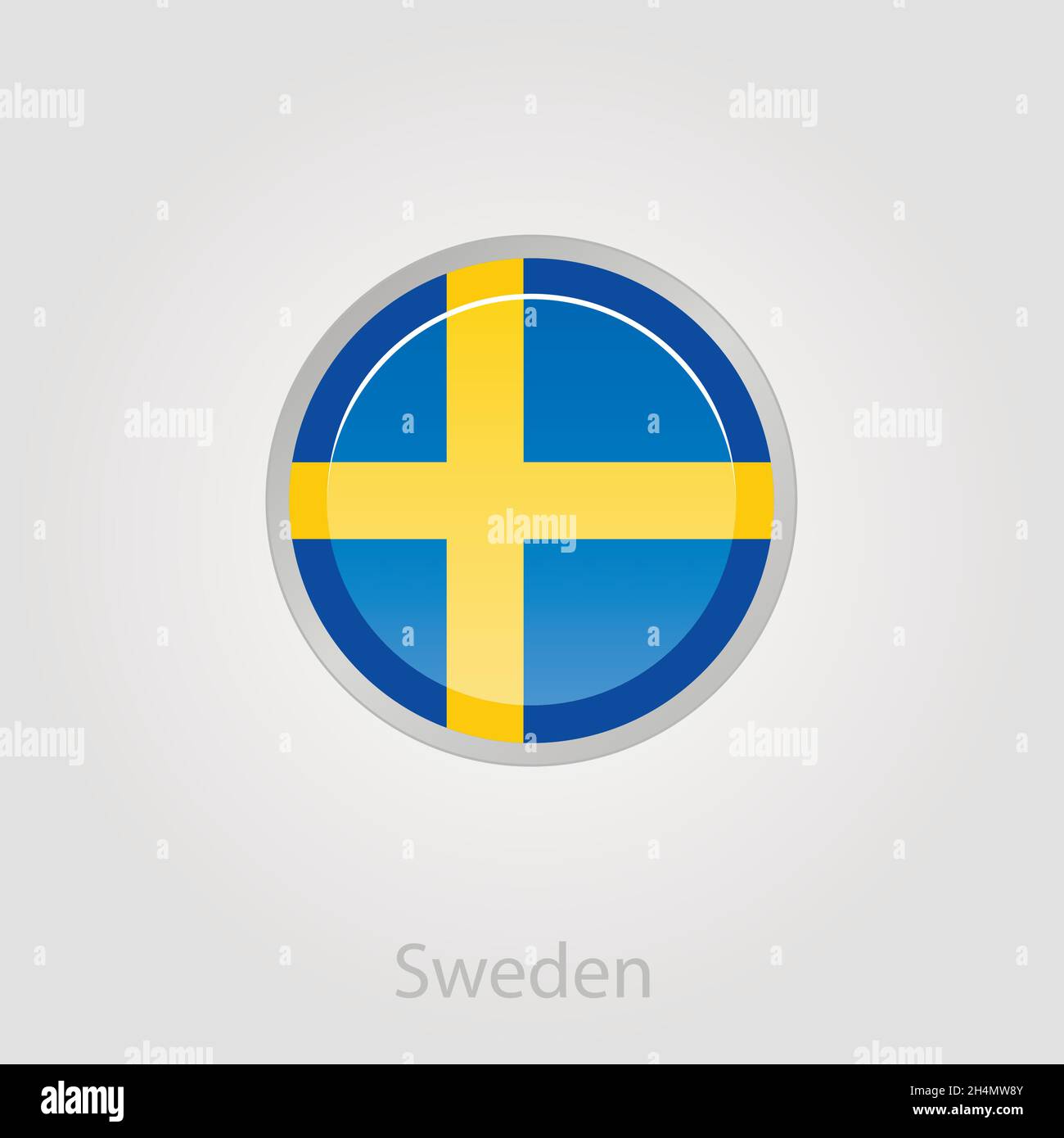 Sweden flag button, isolated vector illustration eps 10 Stock Vector ...