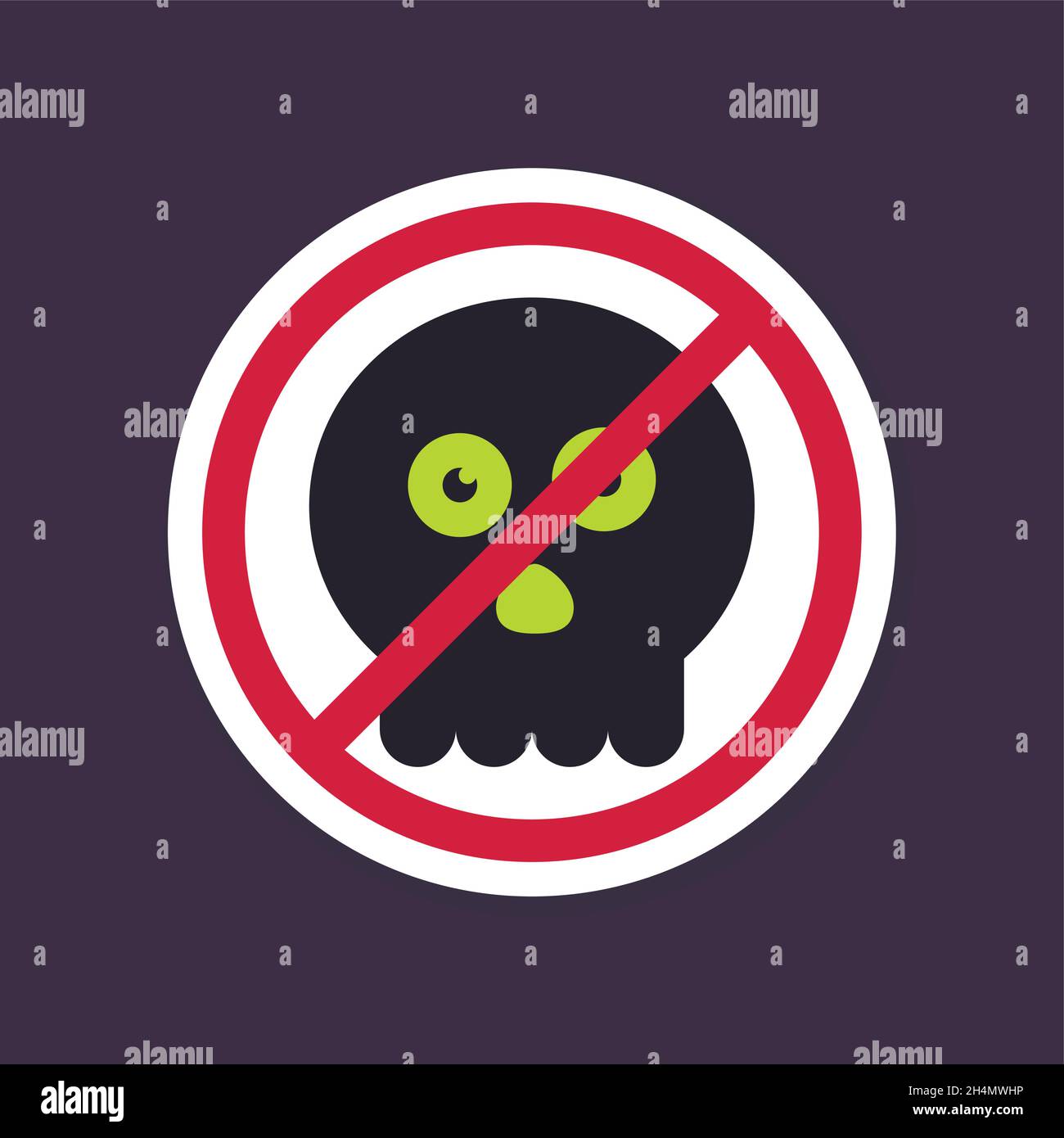 No Ban Or Stop Signs Halloween Skull Icon Prohibition Forbidden Red no-ban-or-stop-signs-halloween-skull-icon-prohibition-forbidden-red