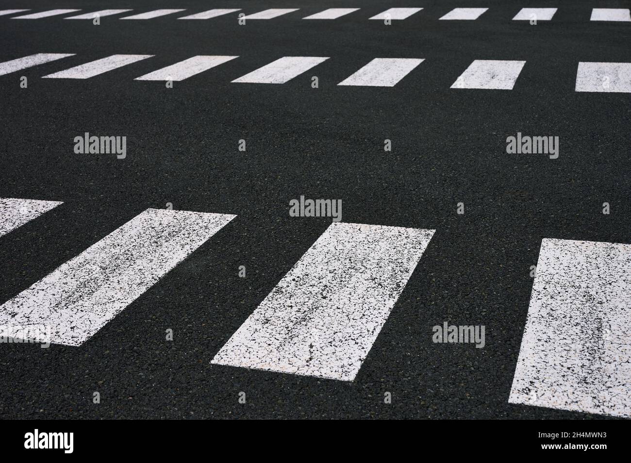 detail of pedestrian crossing at a bus terminal Stock Photo - Alamy