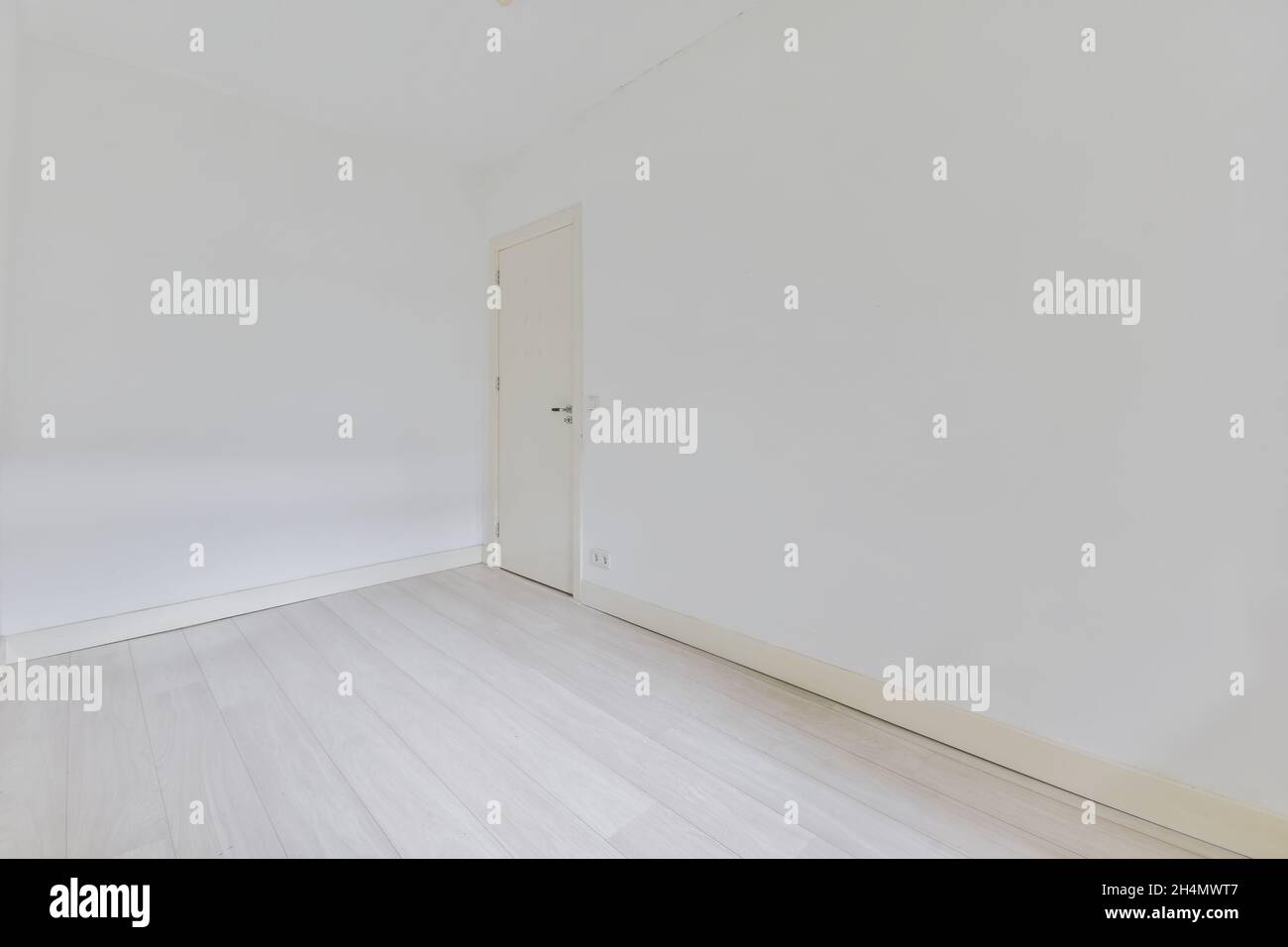 Beautiful image of an empty room in a white interior design house ...