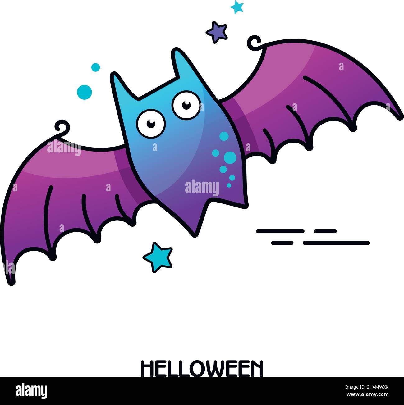 Bat vector icon. Halloween sticker, eps 10 Stock Vector Image & Art - Alamy