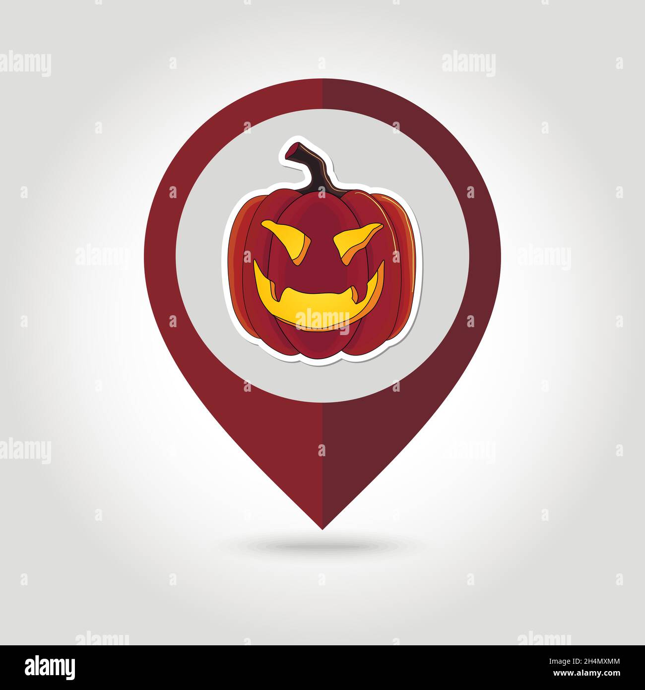 Halloween pumpkins mapping pin icon, vector illustration eps 10 Stock ...