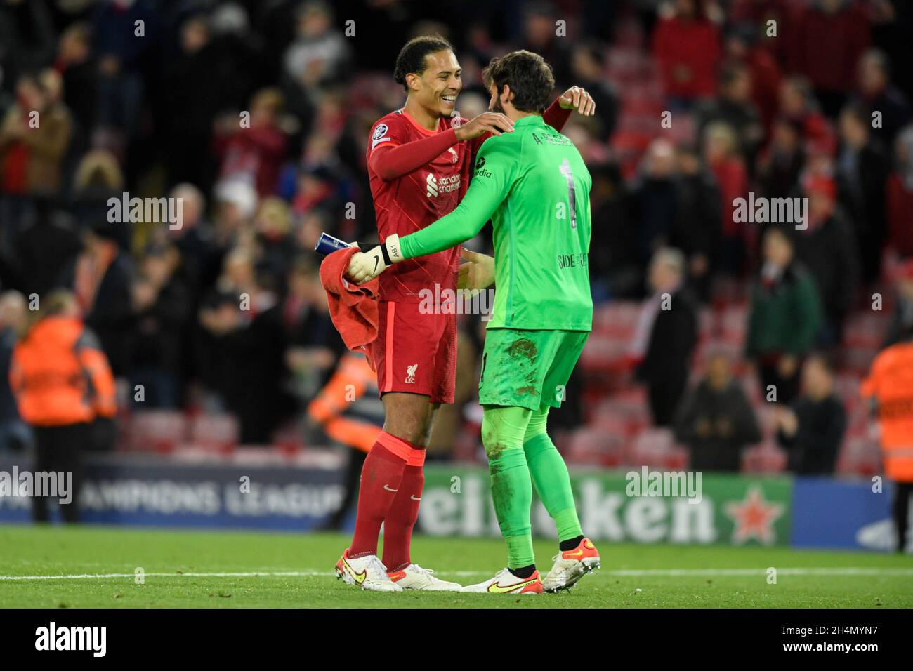 Virgil van Dijk #4 of Liverpool celebrates beating Atletico Madrid 2-0 ... Virgil van Dijk #4 of Liverpool celebrates beating Atletico Madrid 2-0 ...