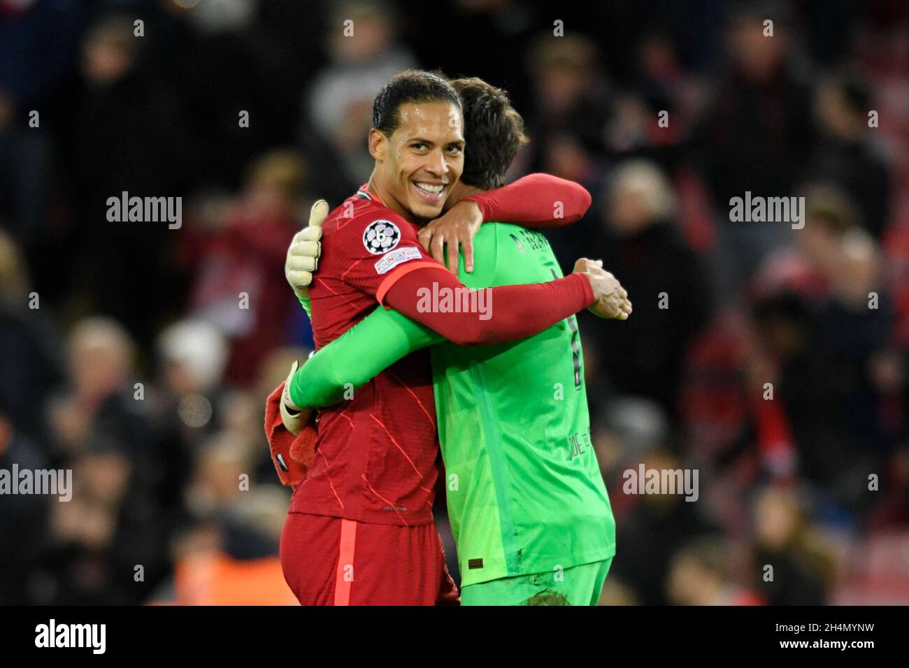 Virgil van Dijk #4 of Liverpool celebrates beating Atletico Madrid 2-0 ... Virgil van Dijk #4 of Liverpool celebrates beating Atletico Madrid 2-0 ...