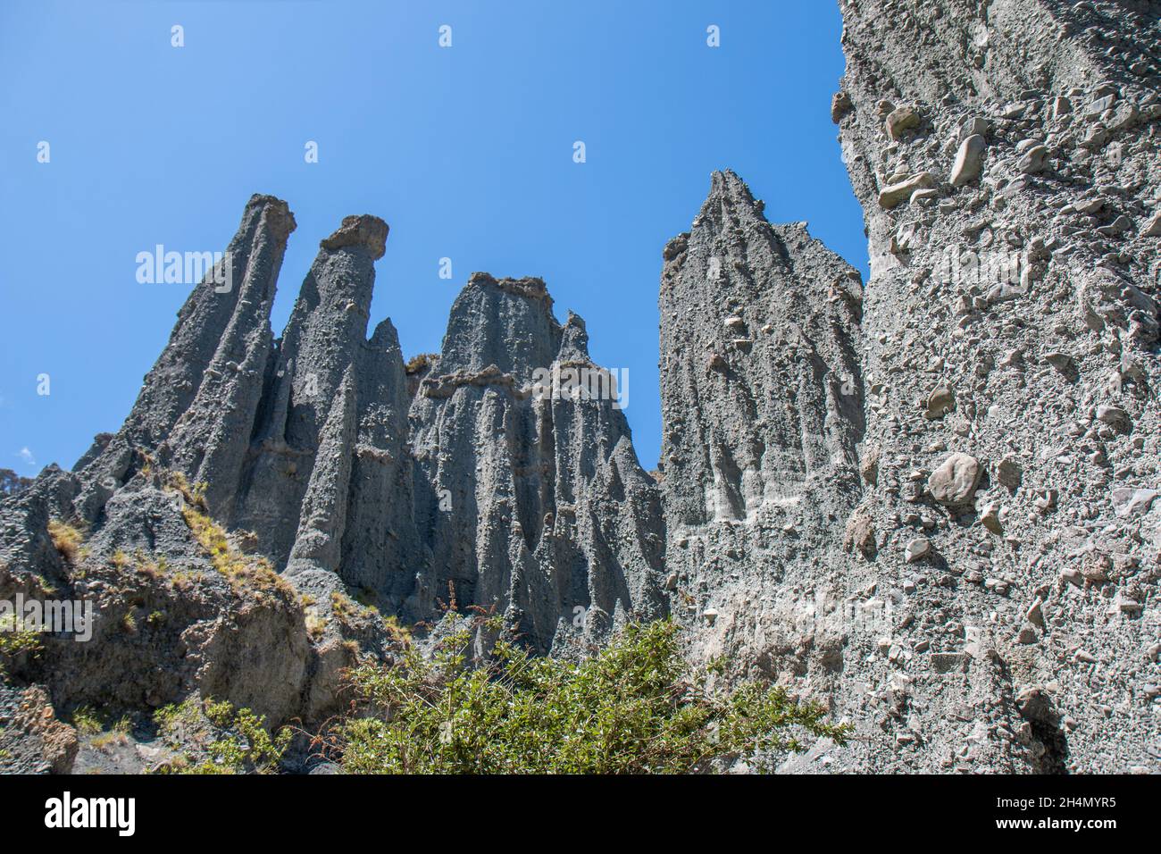 The Putangirua Pinnacles, Wellington Region, New Zealand Stock Photo ...