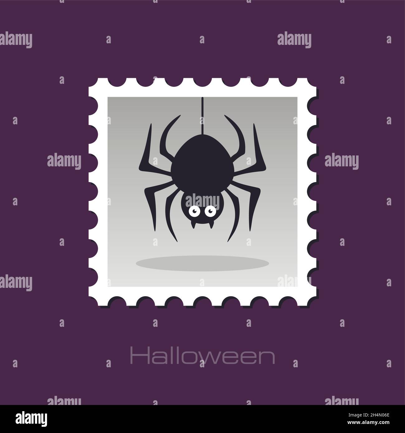 Spider halloween stamp, vector illustration eps 10 Stock Vector Image ...